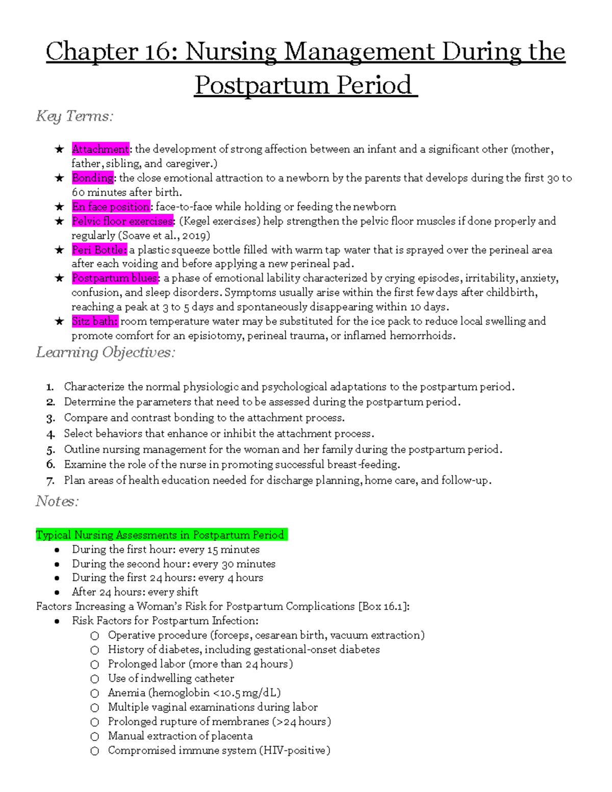 Chapter 16 Notes - Mrs. Rebecca Slack - Chapter 16: Nursing Management ...