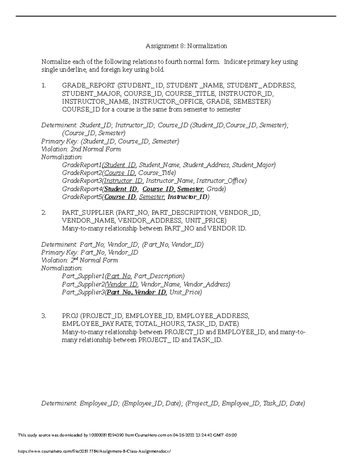 Assignment 8 Class Assignment Lecture Notes - Assignment 8 ...