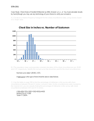 Module 3 Written Assignment - STA-201 Written Assignment 3 The written assignment draws on ...