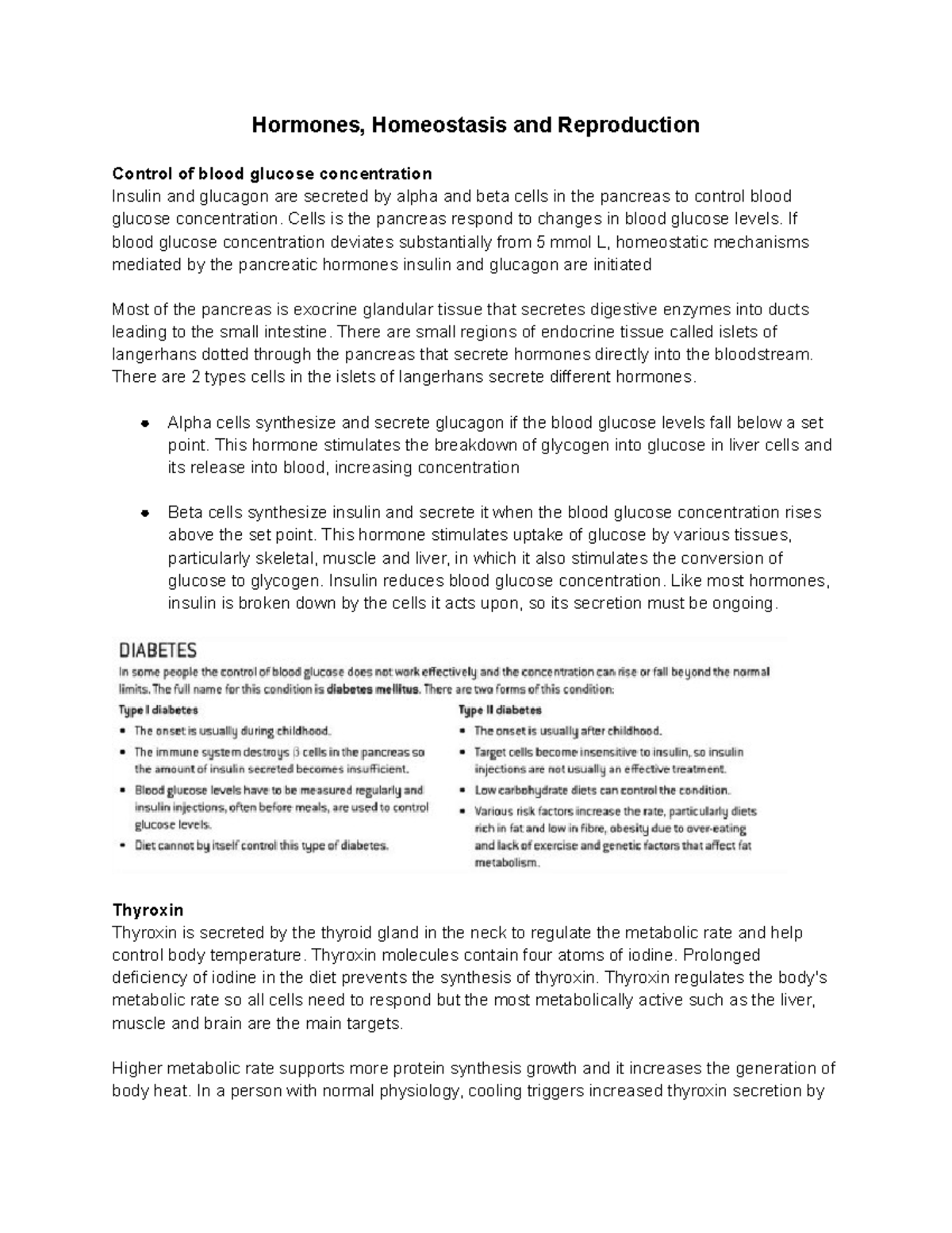 6 - Hormones, Homeostasis and Reproduction - Hormones, Homeostasis and ...