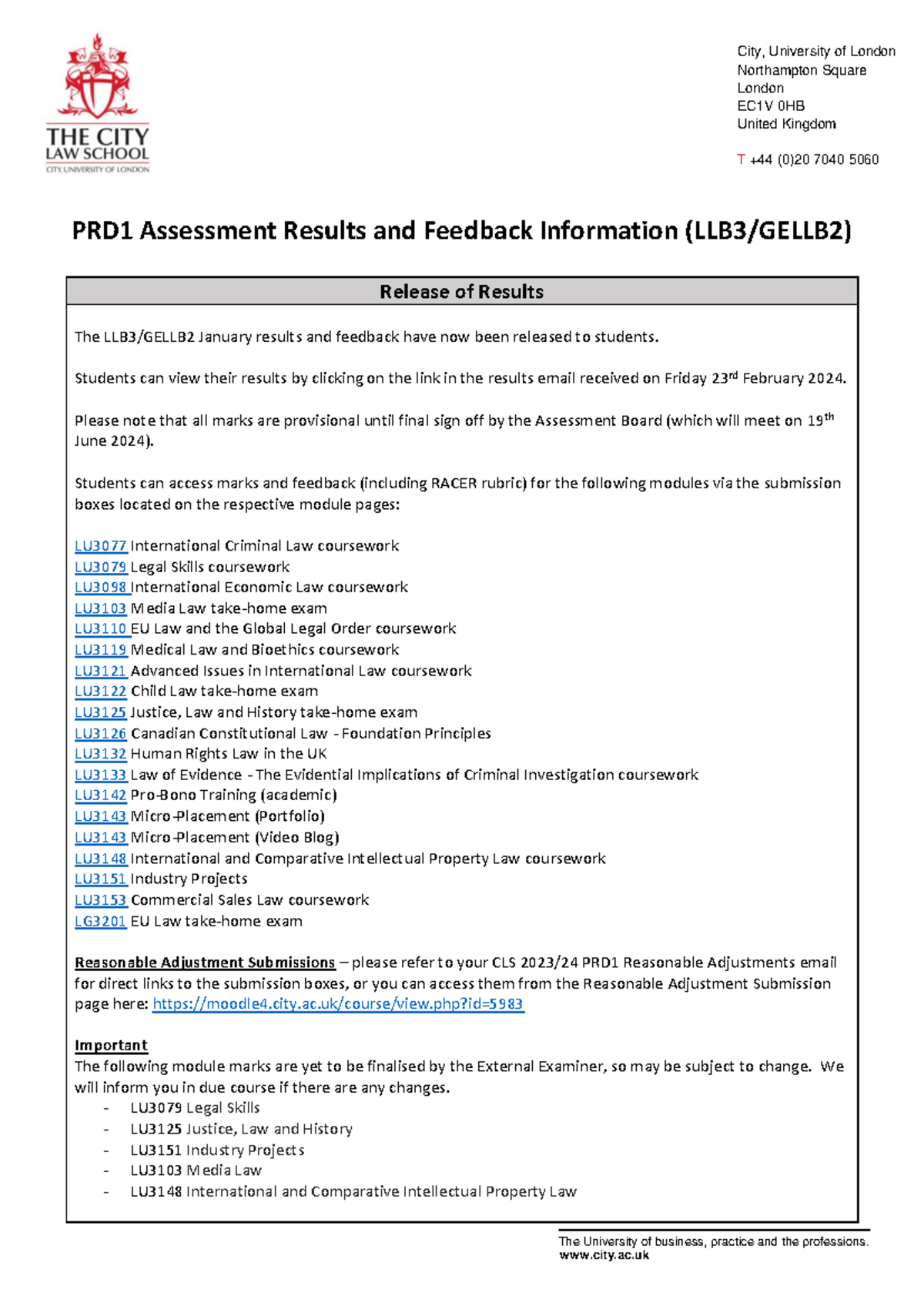 LLB3- Gellb 2 January 2023 - City, University of London Northampton ...