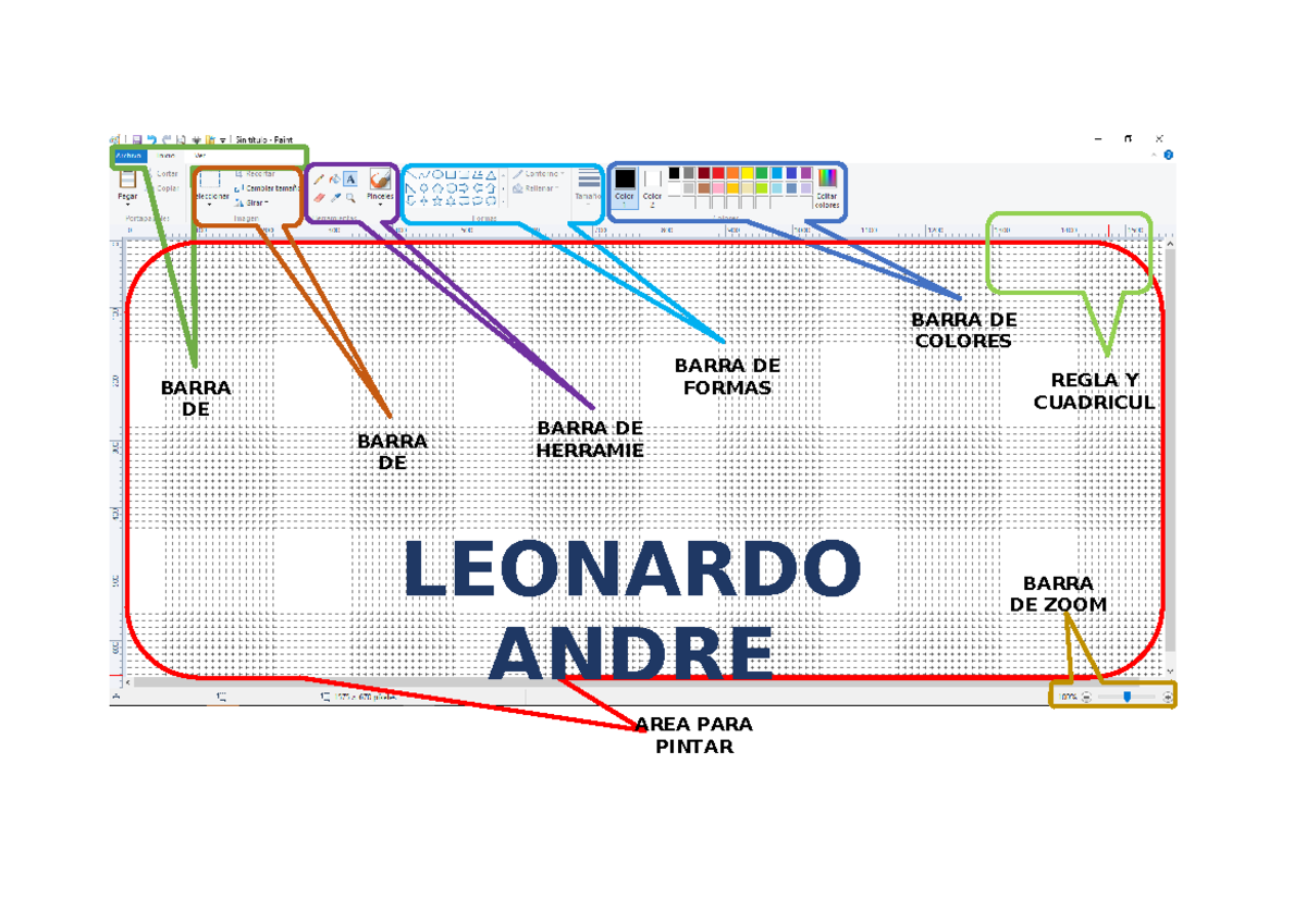 Partes de Paint - compu - computacion fichas - BARRA DE MENU BARRA DE ...