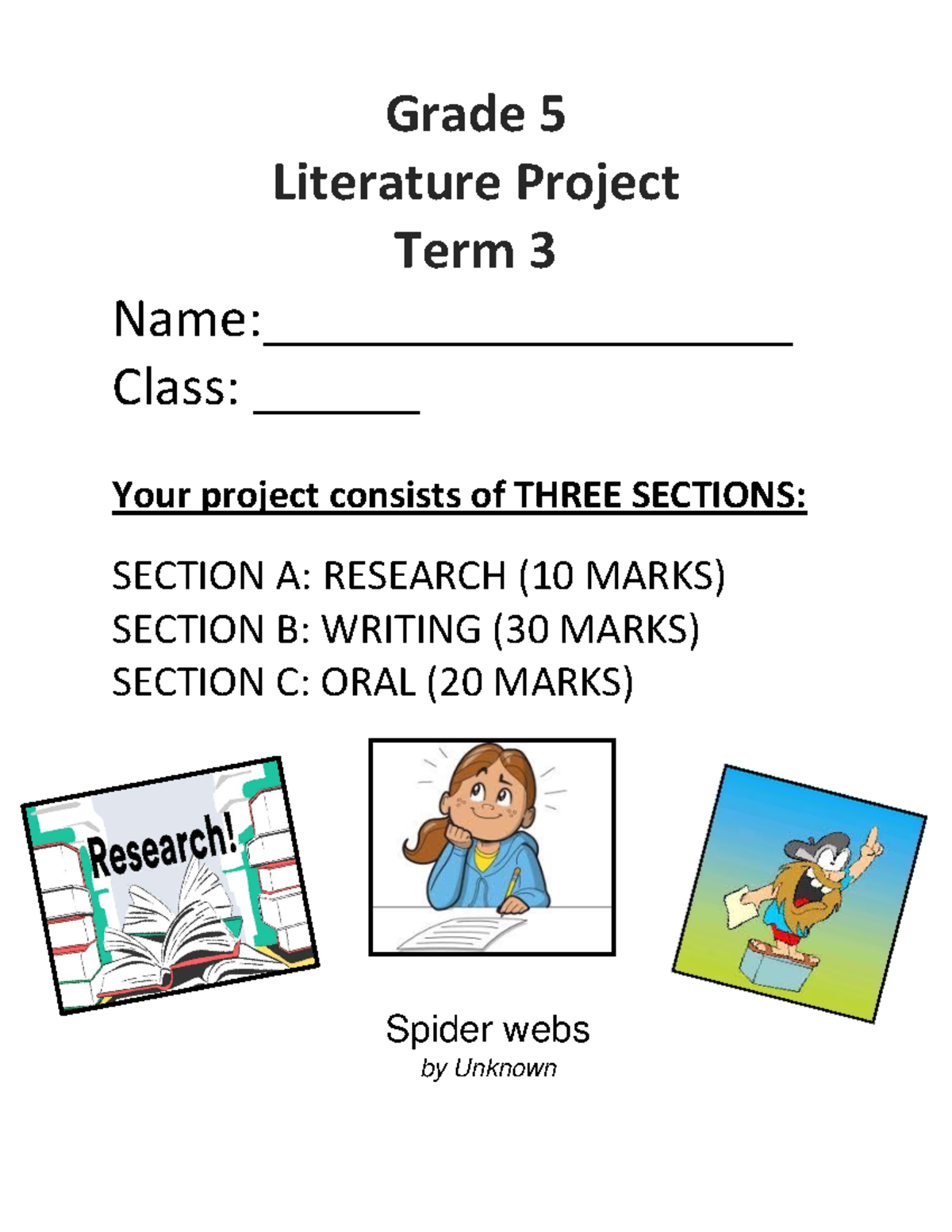 Gr 5 Poem Project - Maths - Grade 5 Literature Project Term 3 Name ...