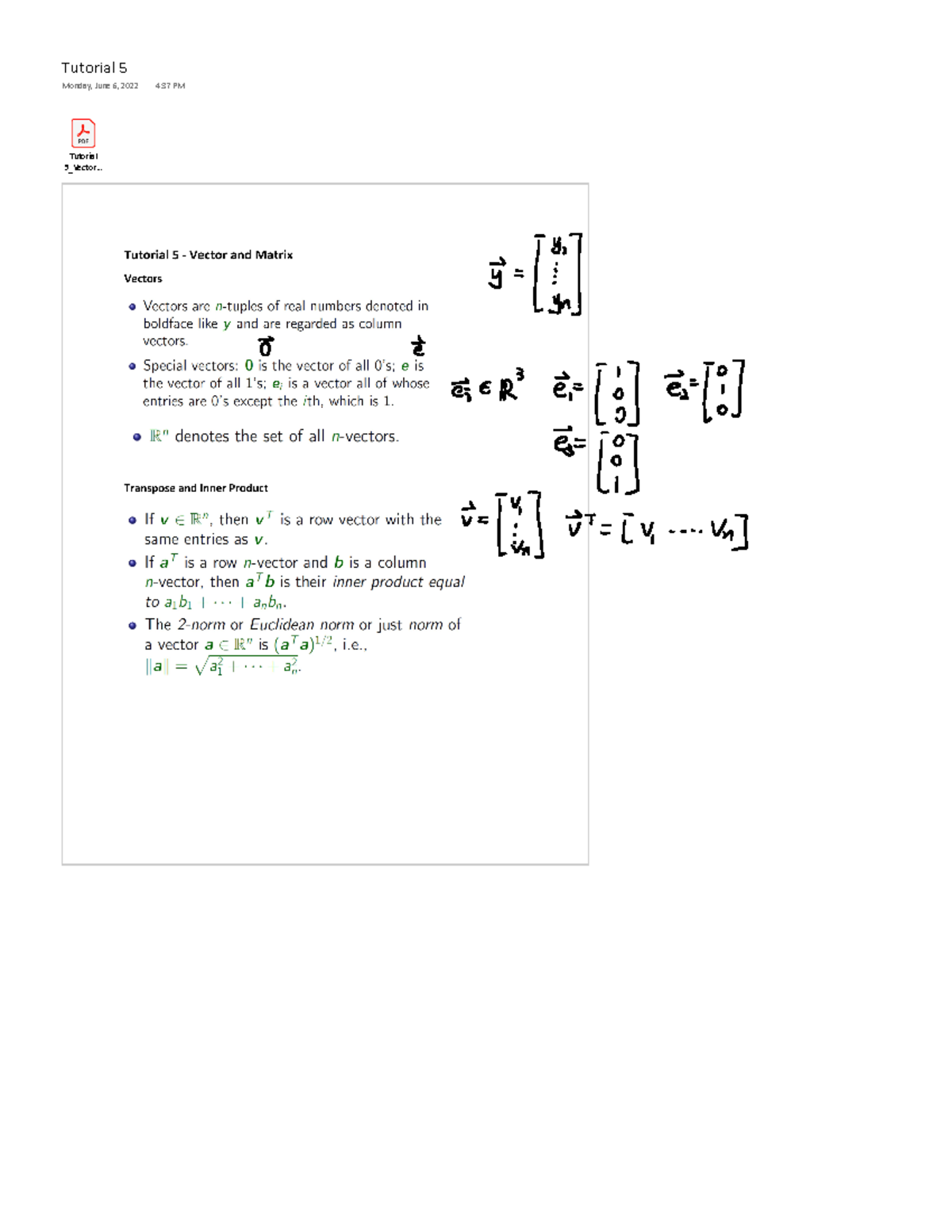 Tutorial 5 N - ECE 484 - Tutorial 5_Vector... dƵƚŽƌŝĂů ρ DoŶĚaLJ͕ :uŶe ...