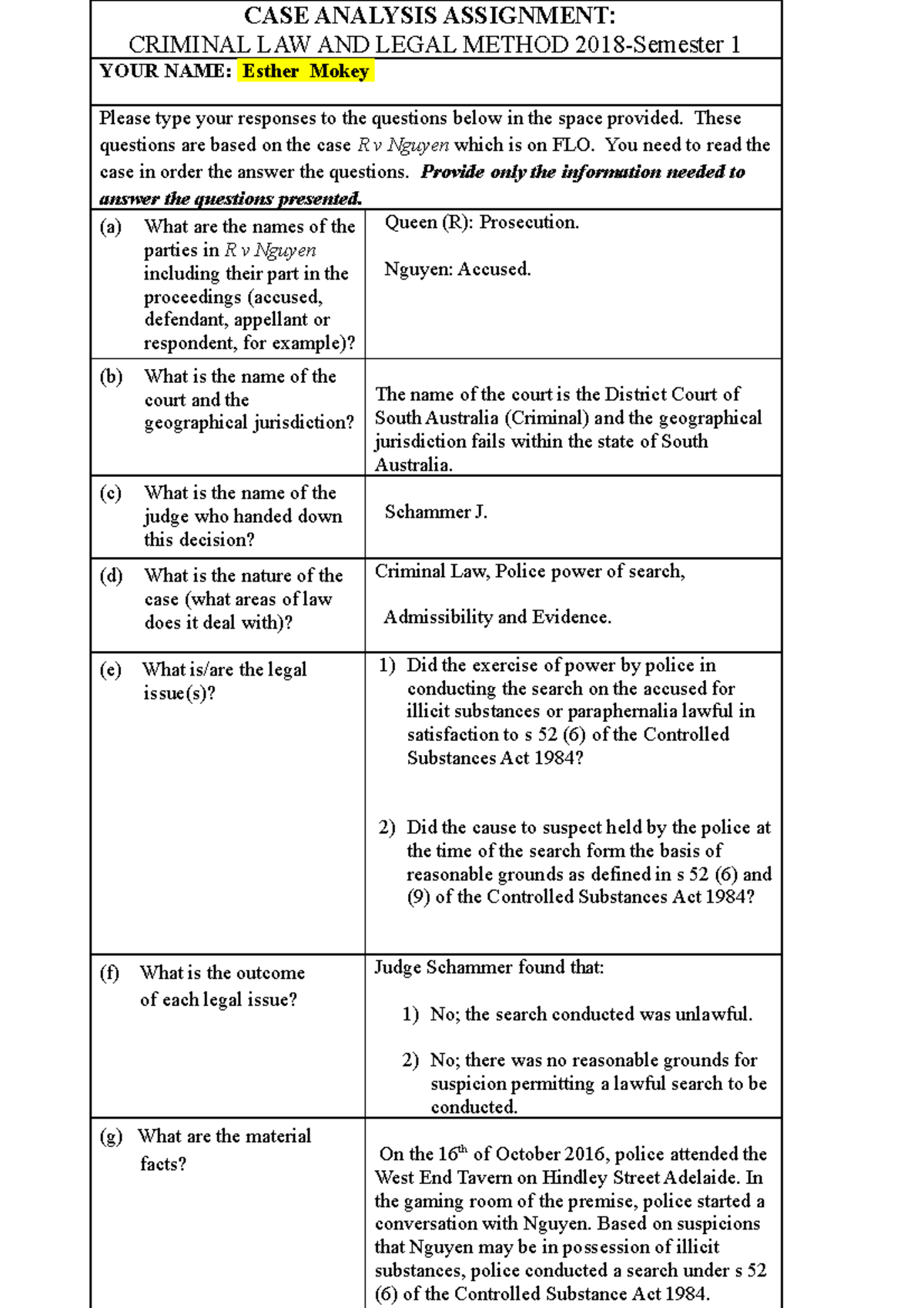 CLLM-2018-S1-Case Reading Assignment-Template-4 - CASE ANALYSIS ...