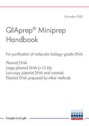 Maxi- prep - maxi-prep protocol - EndoFree ® Plasmid Purification ...