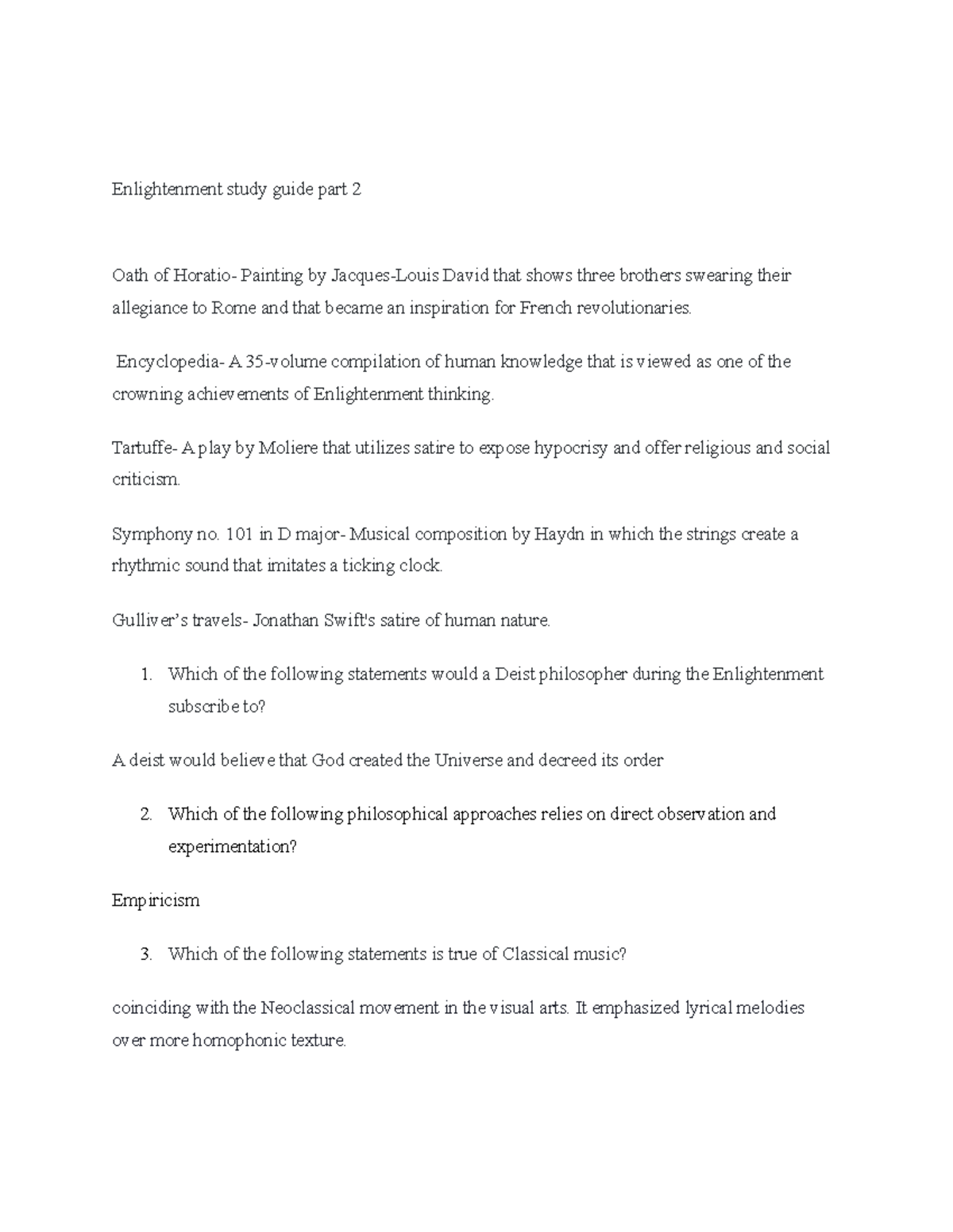 Enlightenment study guide part 2 - Encyclopedia- A 35-volume ...