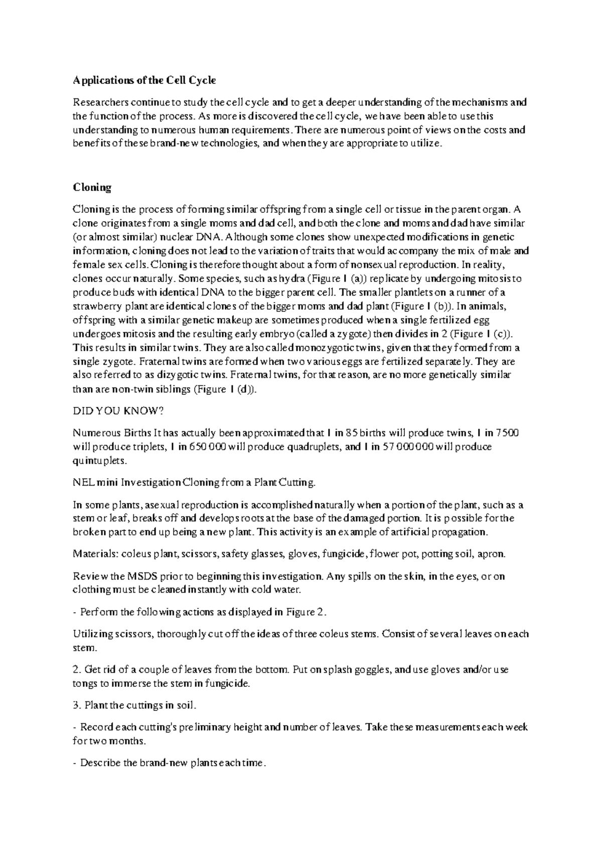 Sinopsis - Kelas A5616 - Buku Cell Division, Genetics, and Molecular ...