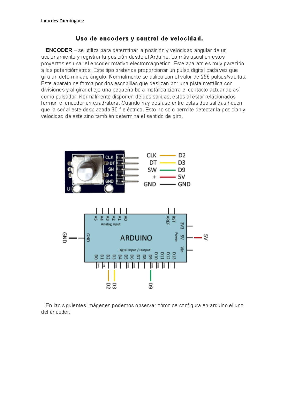 Encoder - Nada - Uso de encoders y control de velocidad. ENCODER – se ...