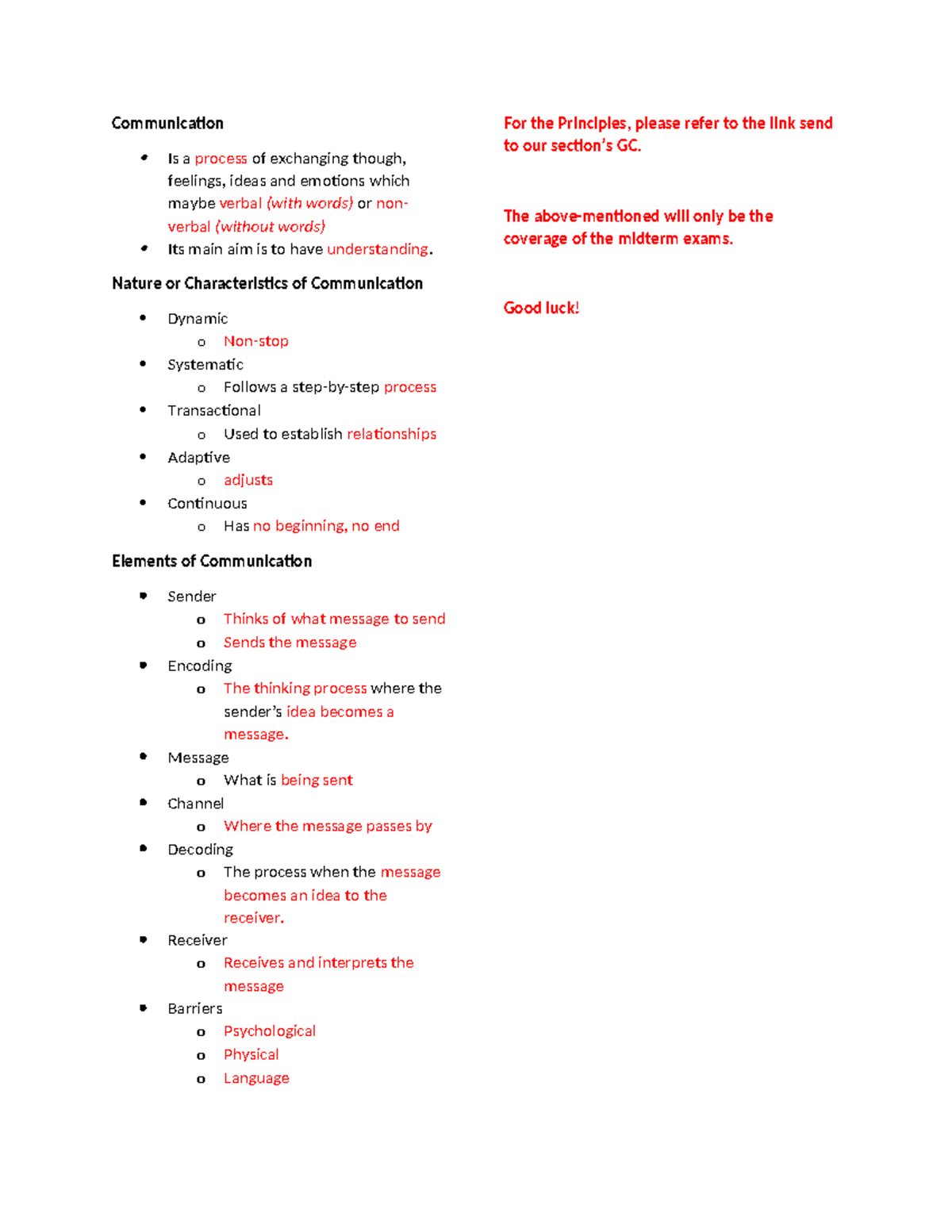 Purposive Communication Midterm Notes - Communication Is a process of ...