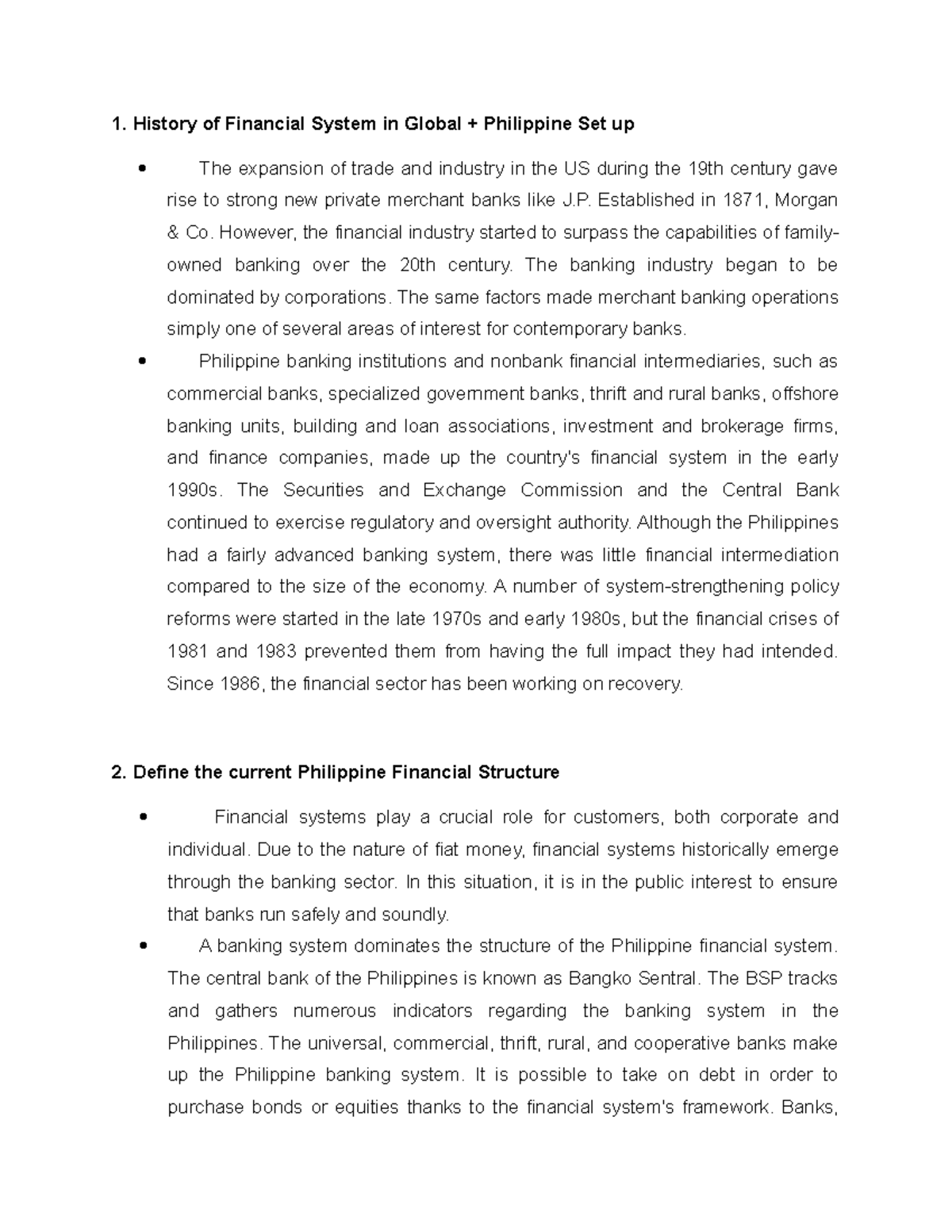 Financial markets - 1. History of Financial System in Global ...