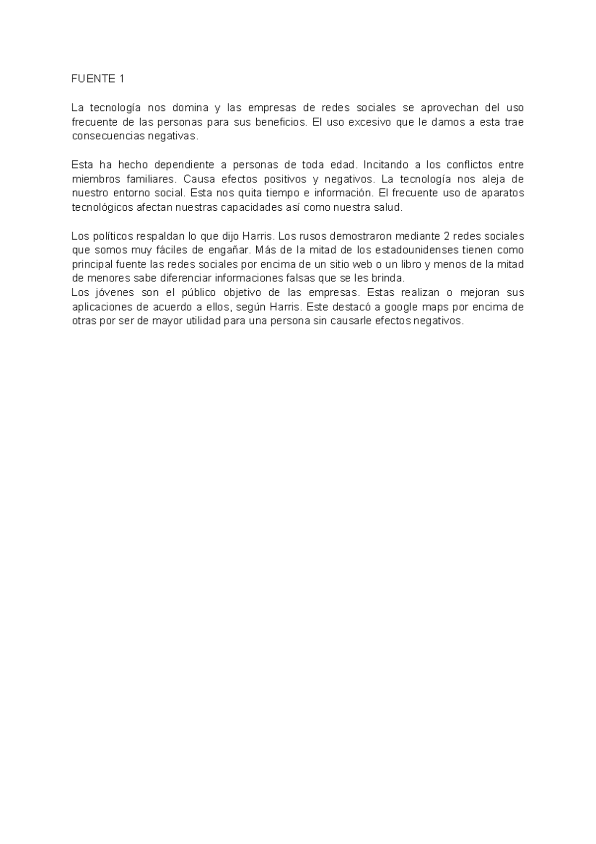 Resumen de la fuente q semana 05 de comprensión y redacción de textos ...