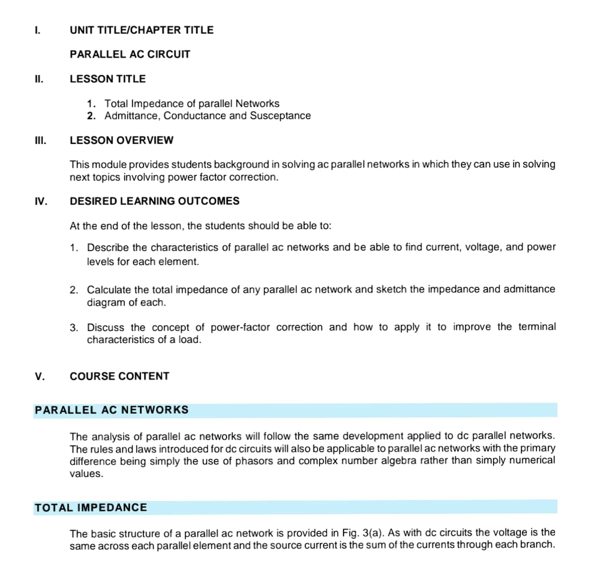 Circuit Im3 Learning Materials For Engineering Bs Electrical