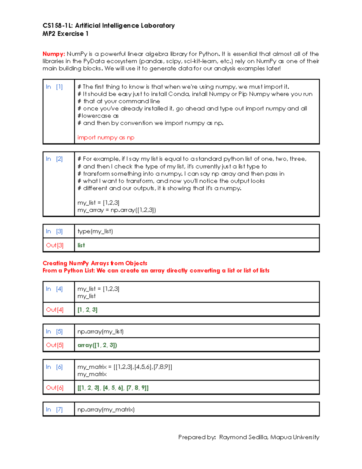 MP2 Exercise 1 - It is essential that almost all of the libraries in the PyData ecosystem ...