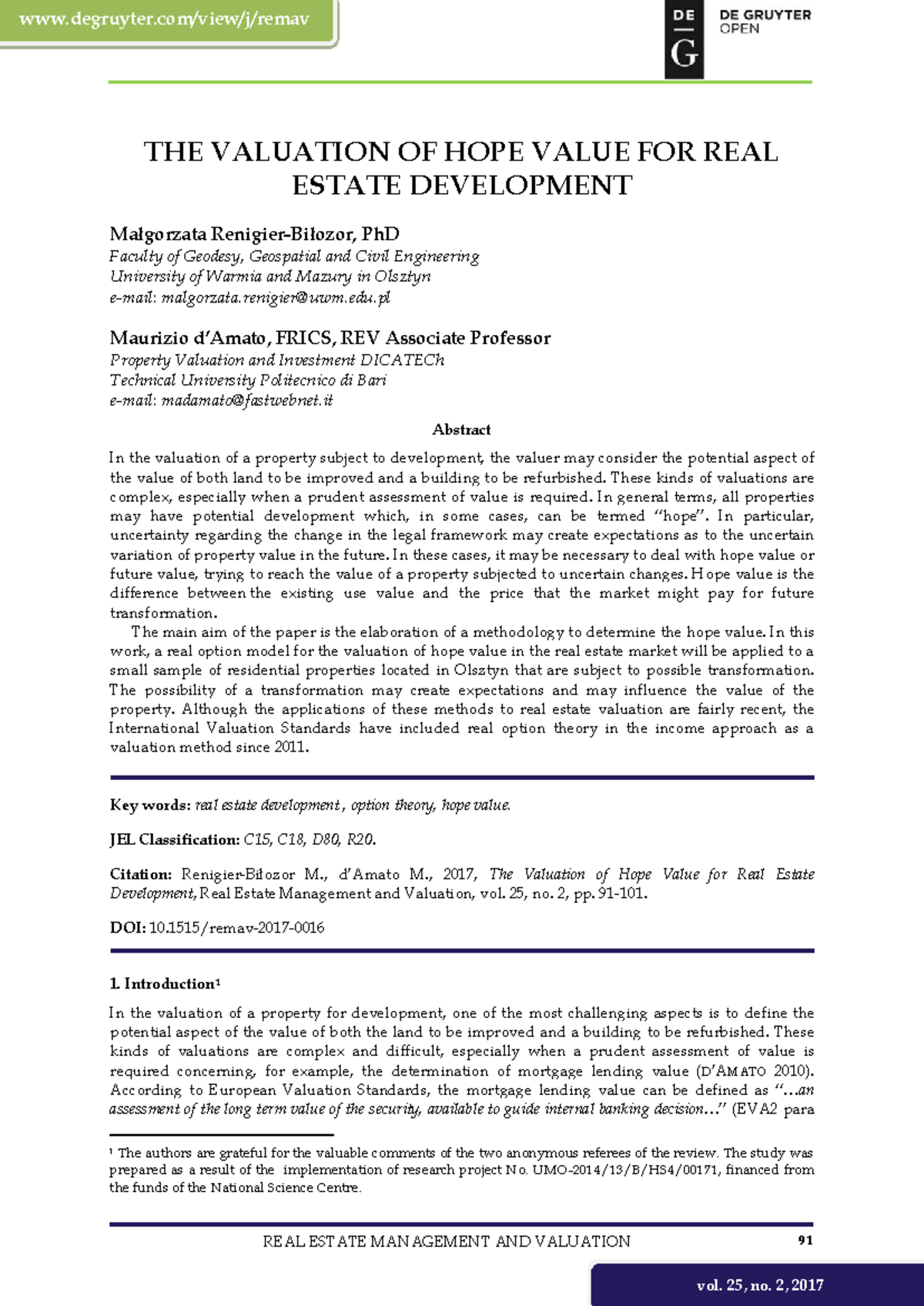 10 - Compensation valuation - REAL ESTATE MANAGEMENT AND VALUATION 91 ...