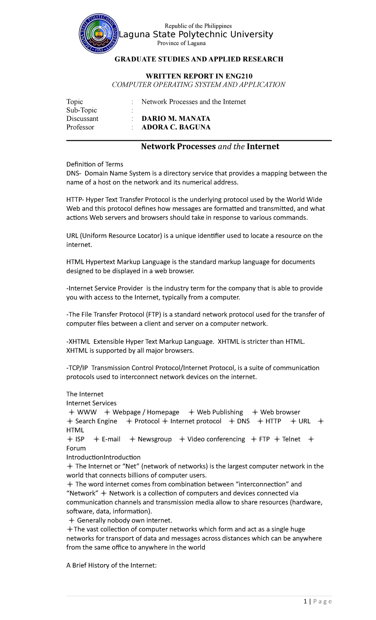 Cosa-Template Written Report - Laguna State Polytechnic University ...