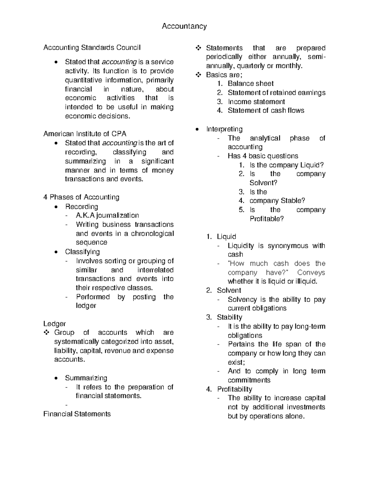 Accounting-Notes - Review Notes - Accounting Standards Council Stated ...