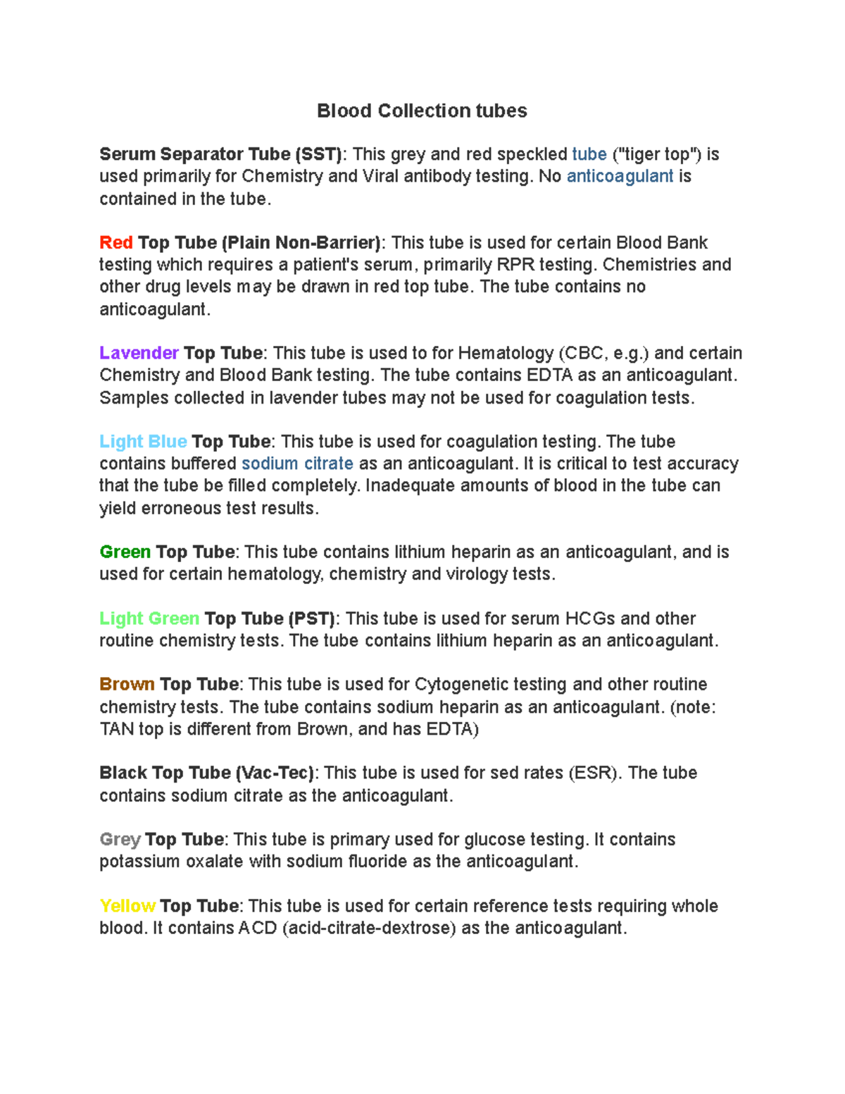 Blood Collection Tubes - Blood Collection tubes Serum Separator Tube ...