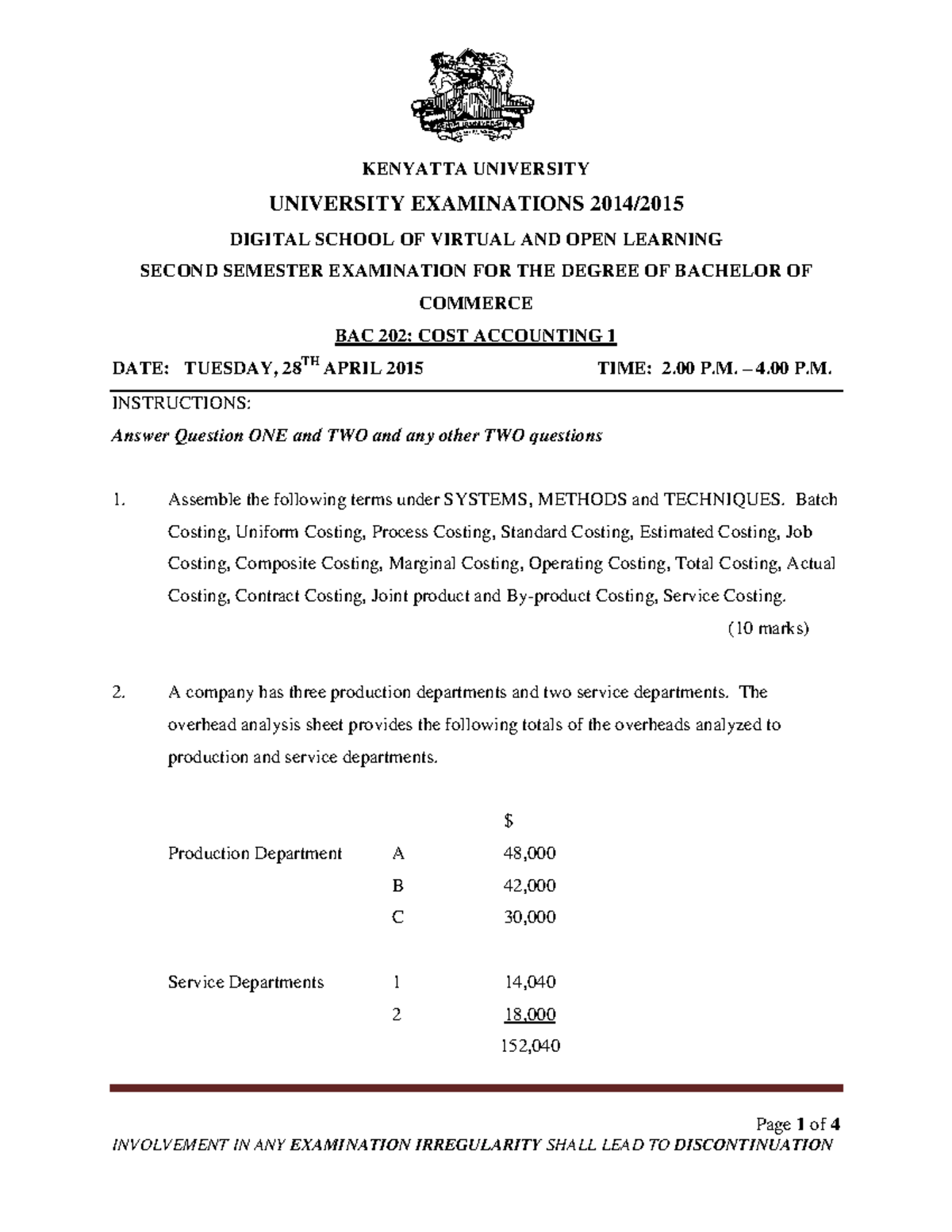 BAC2022015 0428 - Learn bac 203 - Page 1 of 4 KENYATTA UNIVERSITY ...