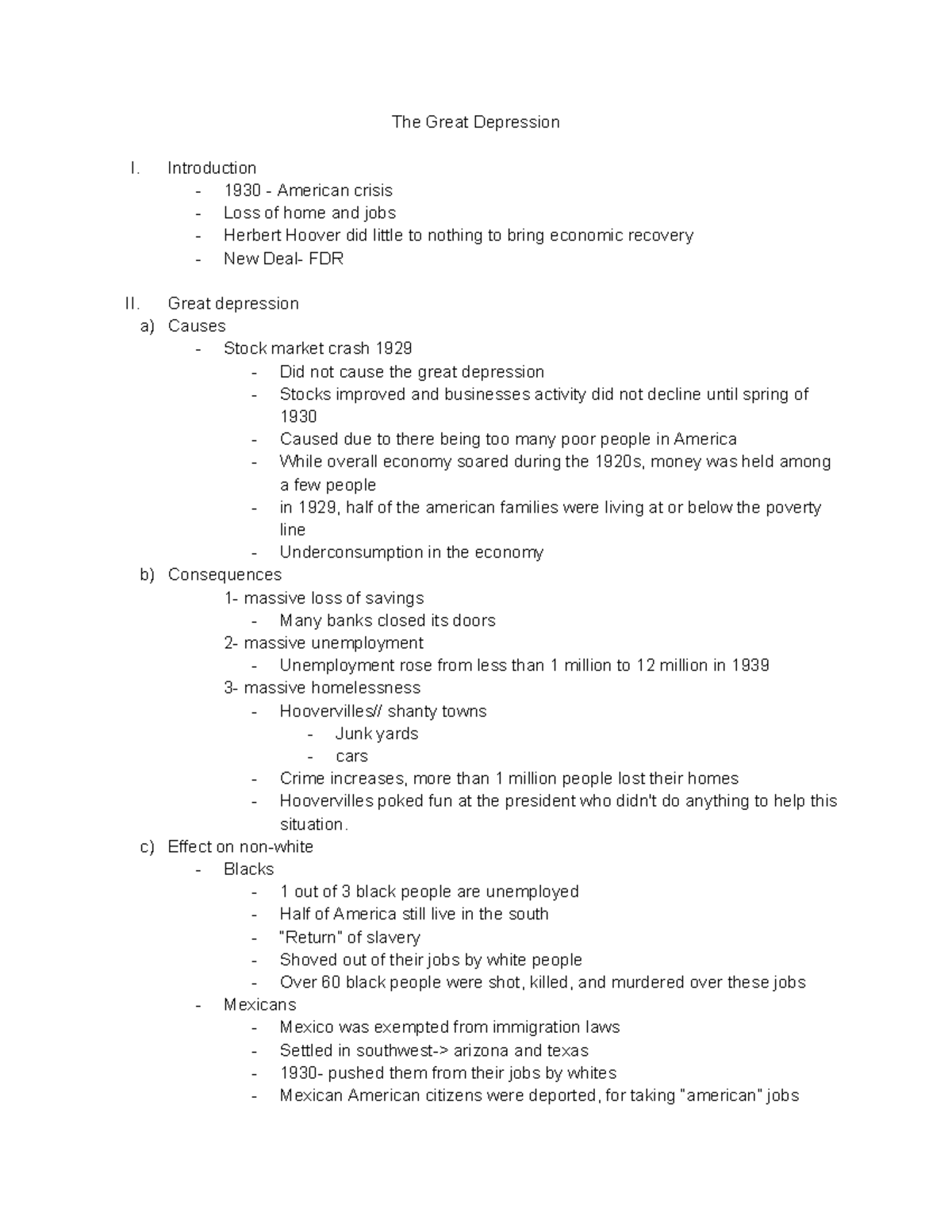 The Great Depression - Introduction - 1930 - American crisis - Loss of ...