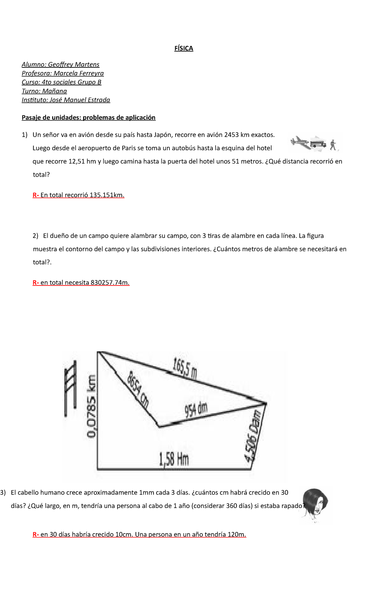 Fisica tp 3 - Física - FÍSICA Alumno: Geoffrey Martens Profesora ...