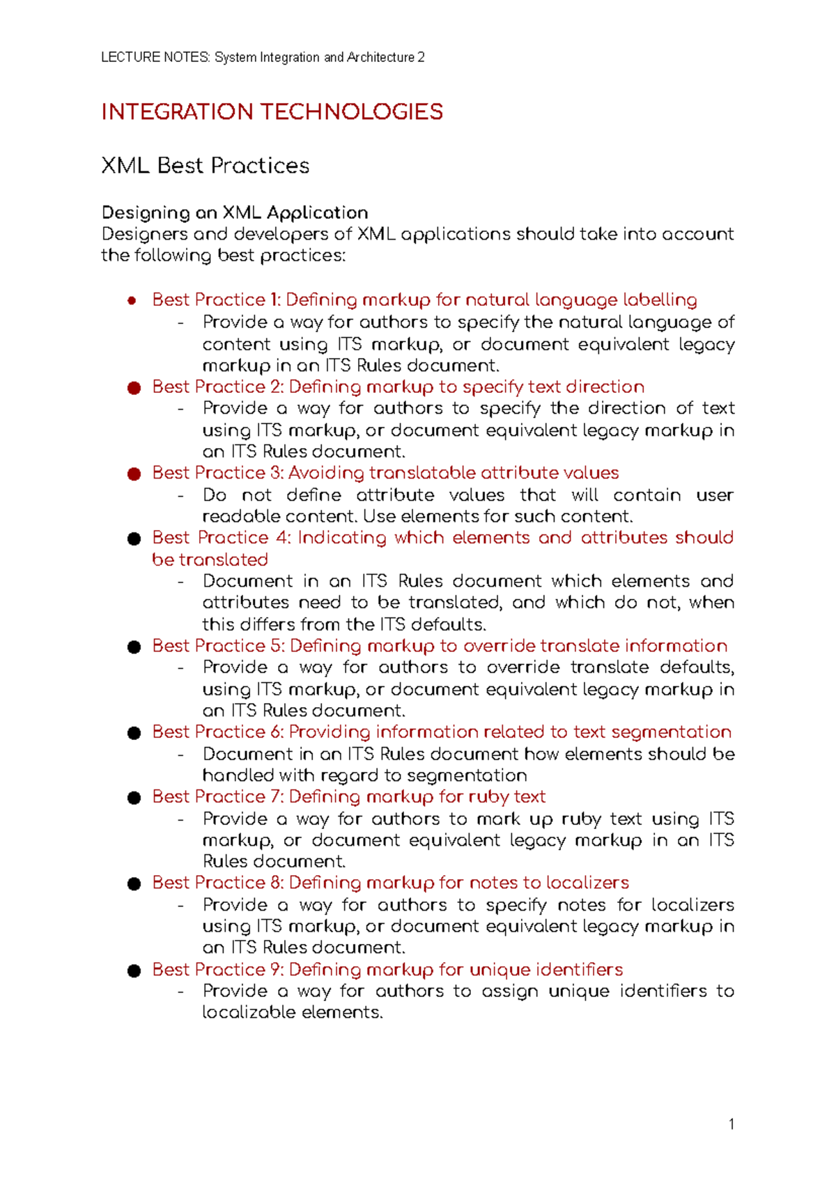 Integration Technologies Week2 Sia102 Lecture Notes Lecture Notes System Integration And