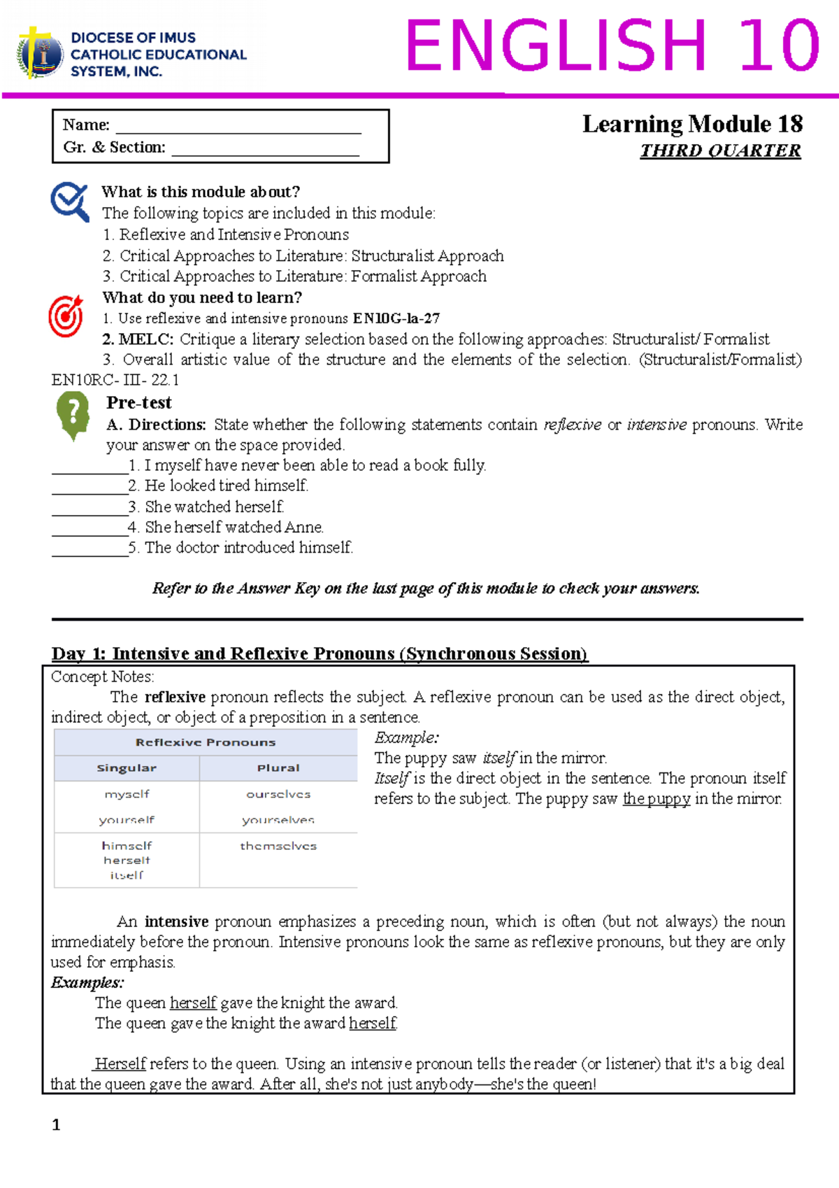 3RD ENG10 MOD18 - asdasdas - Learning Module 18 THIRD QUARTER What is ...