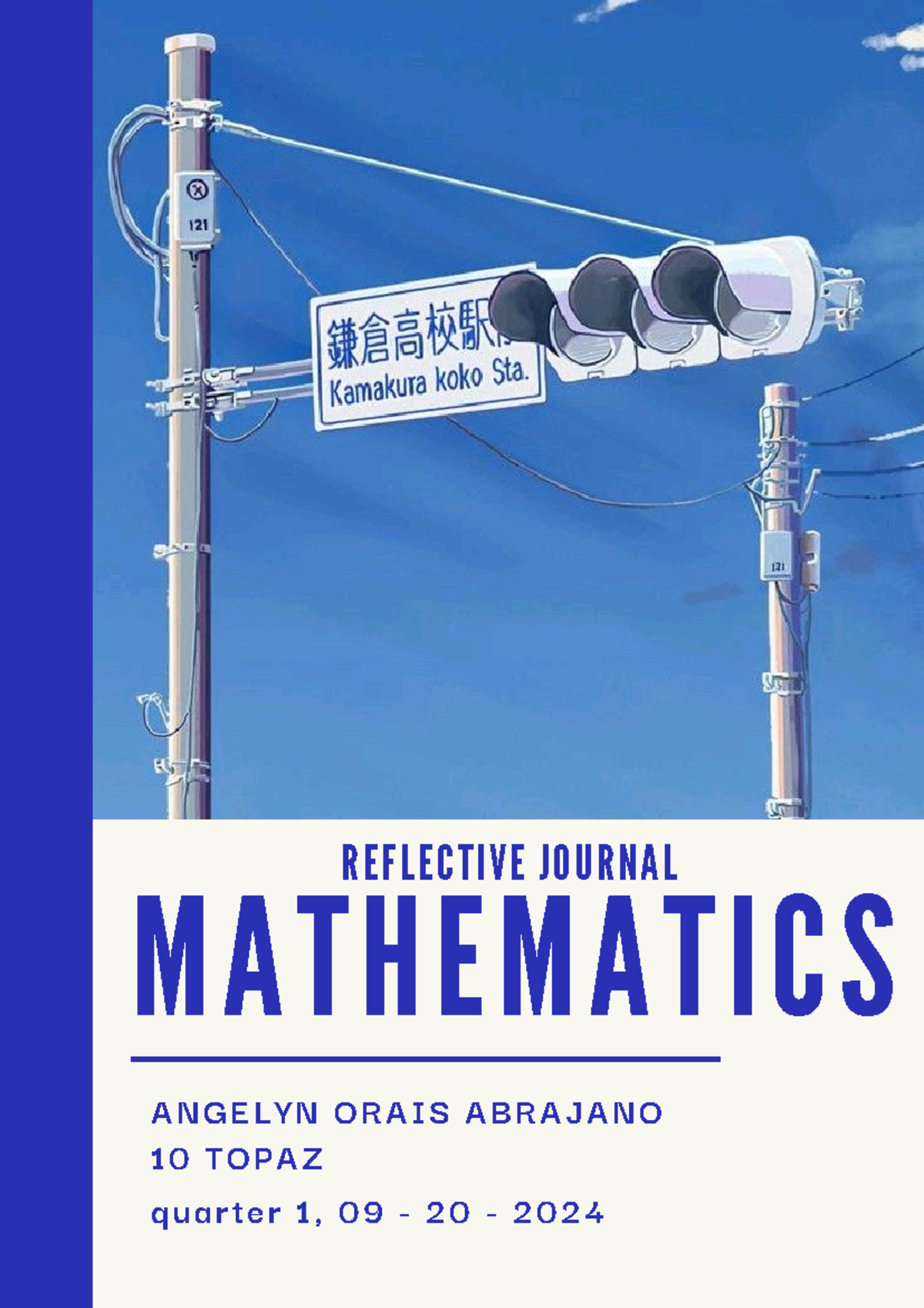 Green Grid Minimal Portfolio Cover Page - MATHEMATICS ANGELYN ORAIS ...