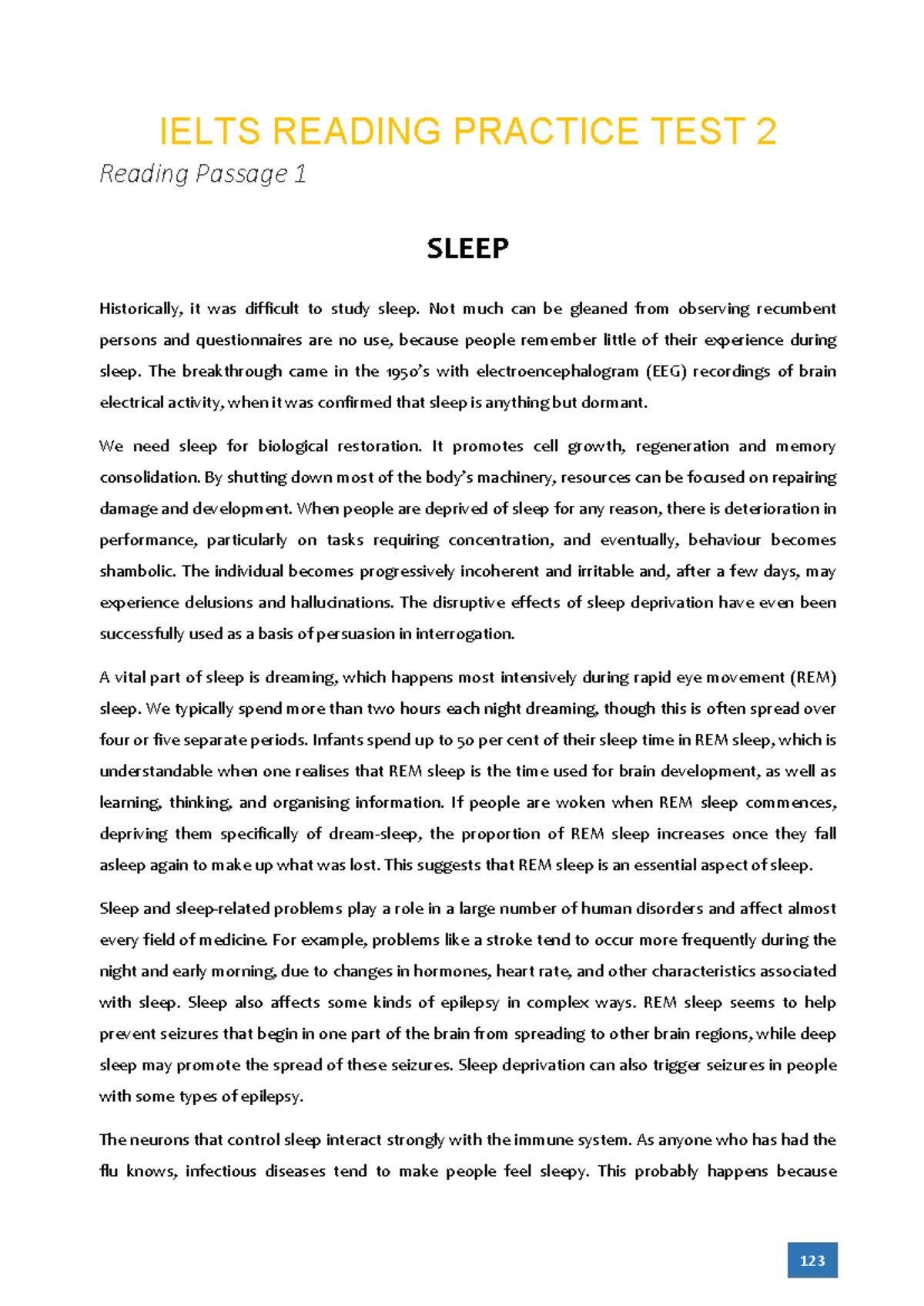Ielts practice tools - IELTS READING PRACTICE TEST 2 Reading Passage 1 ...