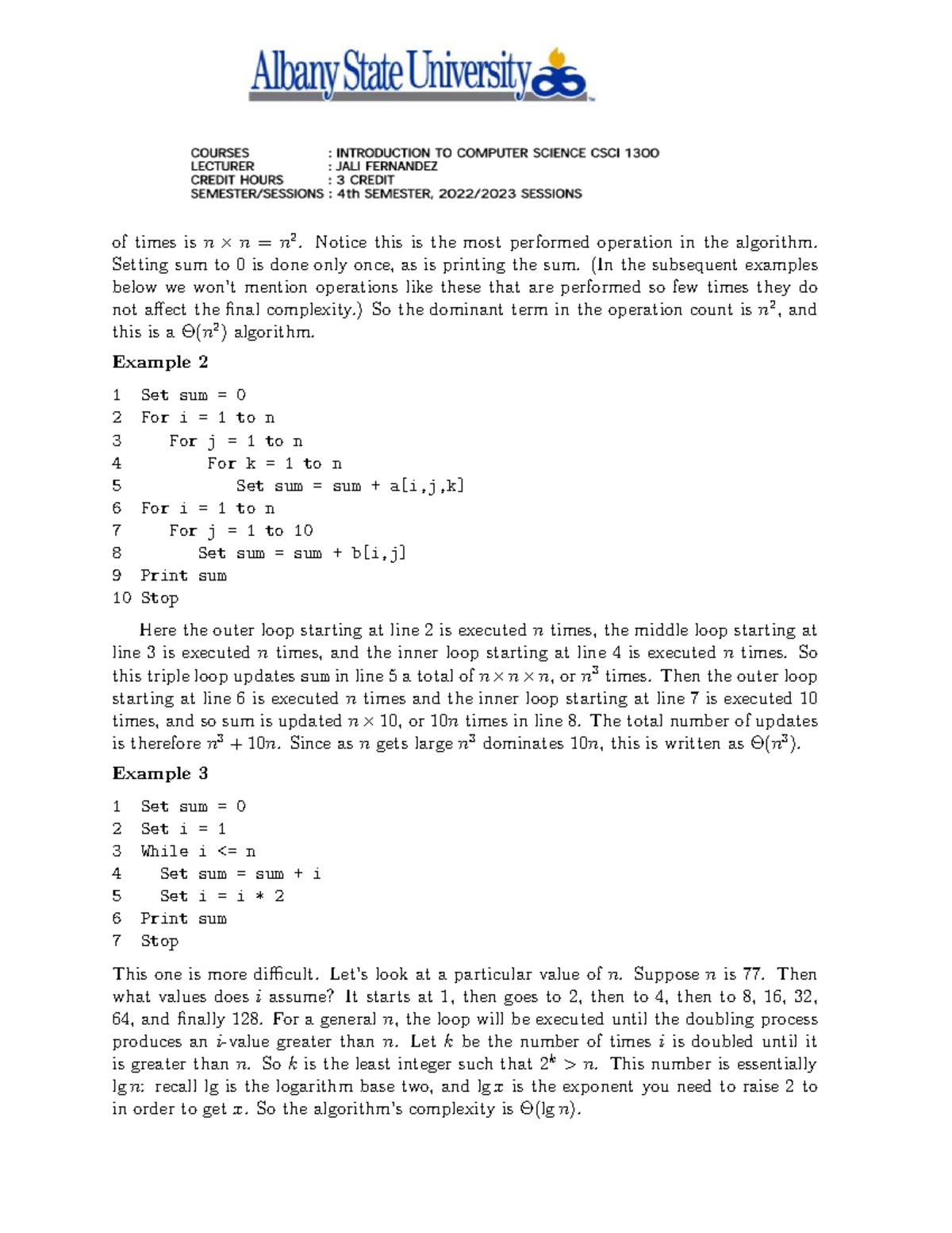 Computer s 20230417 224135-17 - of times is n × n = n 2. Notice this is ...