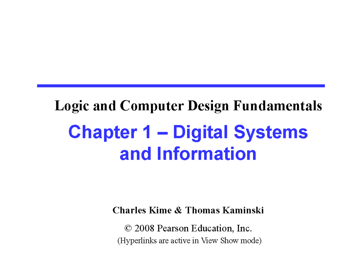 Lecture 1 - avc - Charles Kime & Thomas Kaminski © 2008 Pearson ...