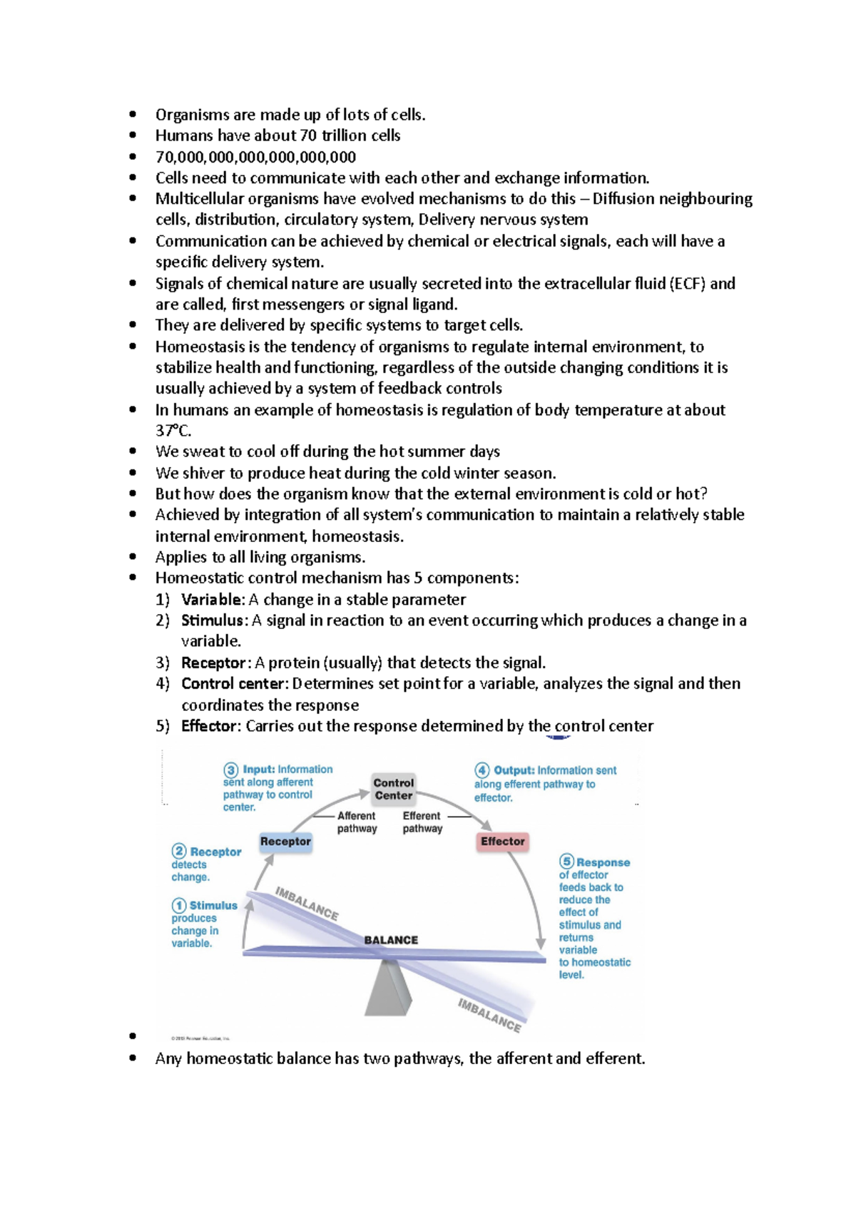 Cell Communication notes - Organisms are made up of lots of cells ...