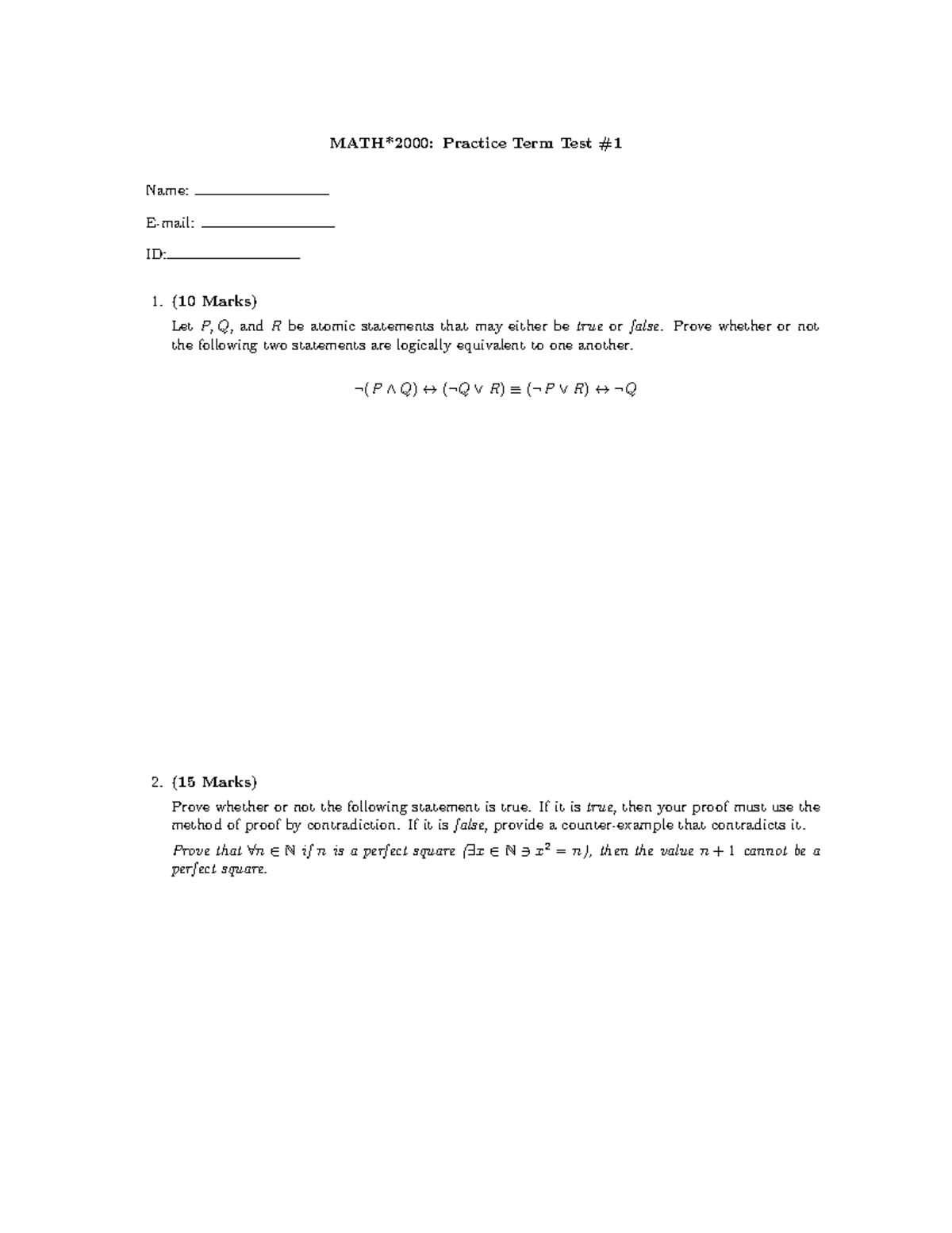 Math 2000 Practice Test 01 MATH 2000 Practice Term Test Name E math-2000-practice-test-01-math-2000-practice-term-test-name-e