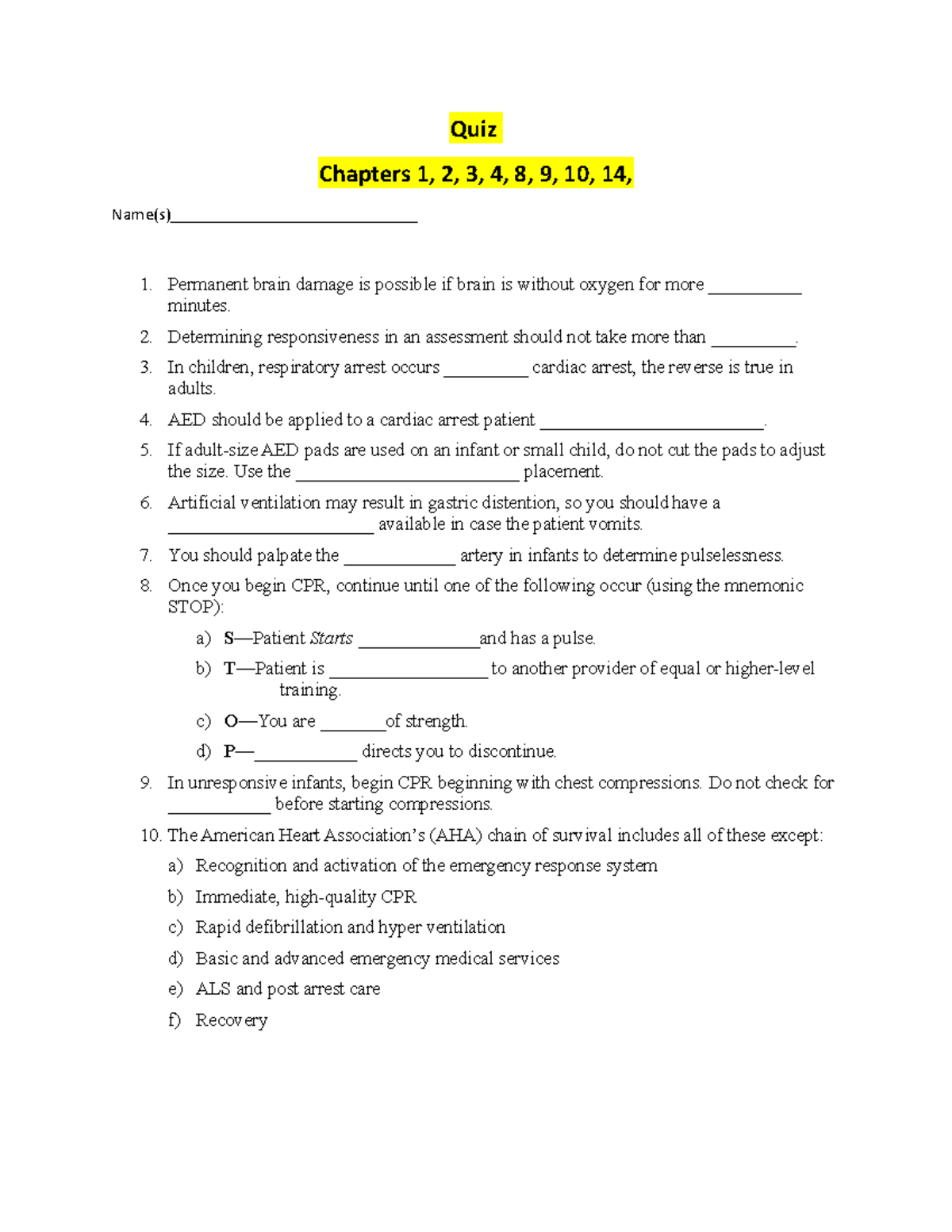 Chapters 1-2-3-4-8-9-14 Quiz - Quiz Chapters 1, 2, 3, 4, 8, 9, 10, 14 ...