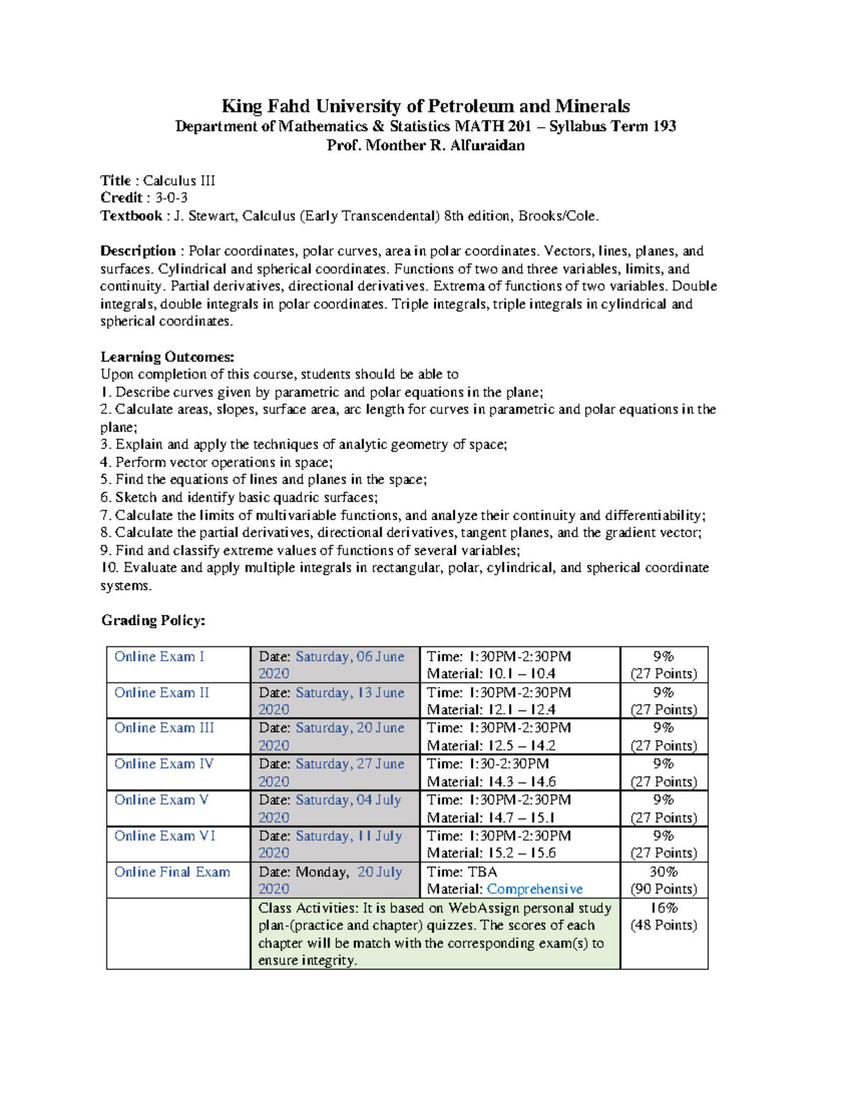 Math201 Calculus Textbook Warning Tt Undefined Function 32 King Fahd University Of