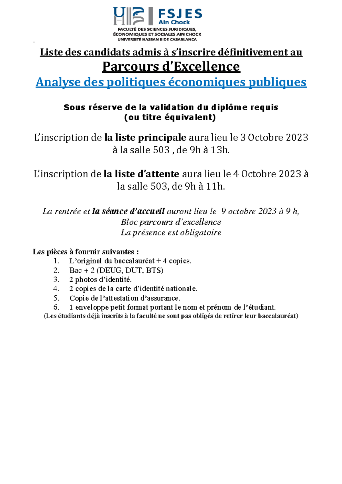 APEP-admis - Apep - Liste des candidats admis à s’inscrire définitivement au Parcours d ...