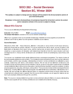 SOCI 262 Lesson 2- Explaining Deviance – Functionalist & Strain ...