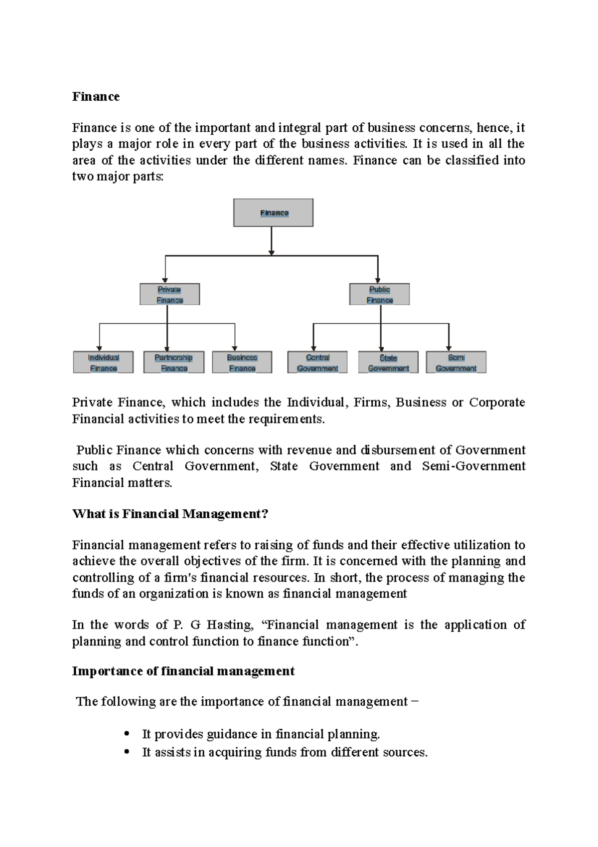 Finance - Finance Finance is one of the important and integral part of ...