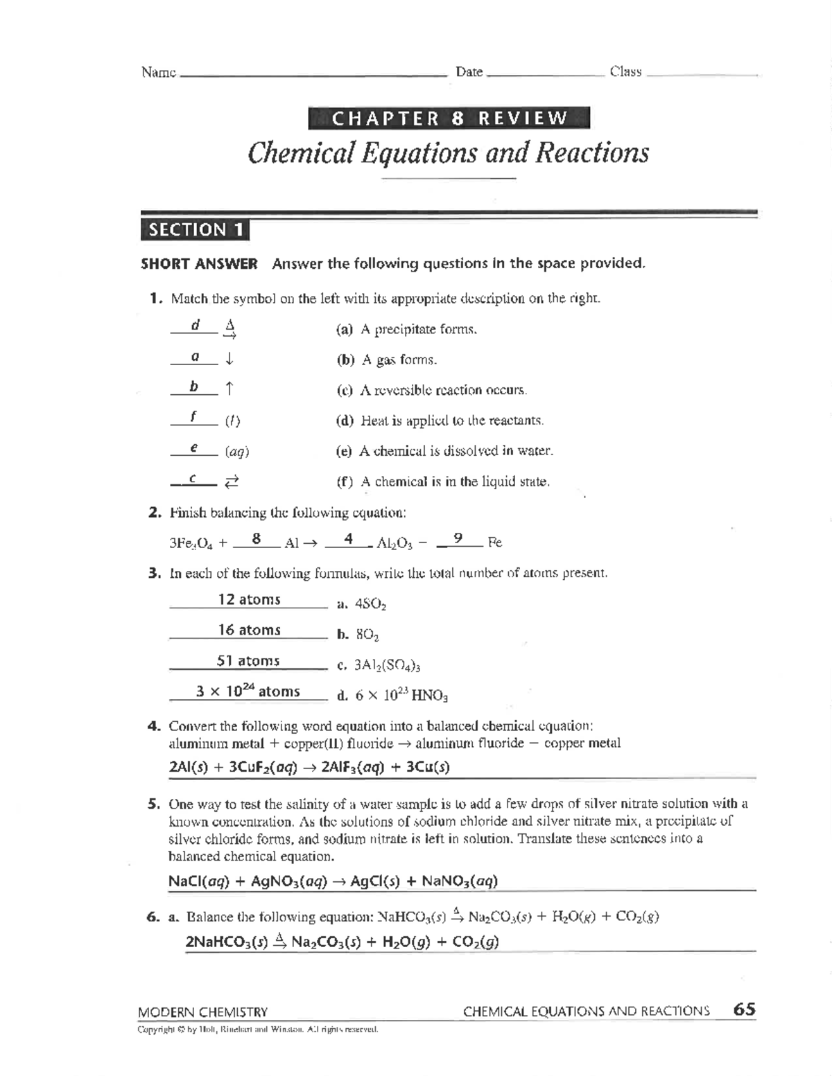Chapter 8-9 sg answer key 2014 - Chemo course - Studocu