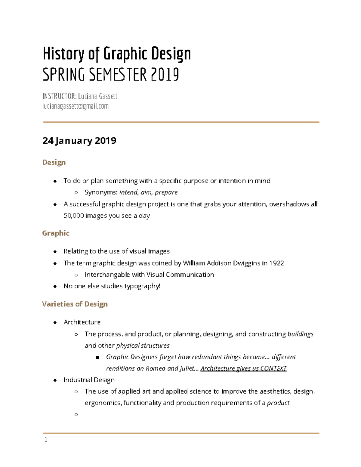 History of Graphic Design - History of Graphic Design SPRING SEMTER ...