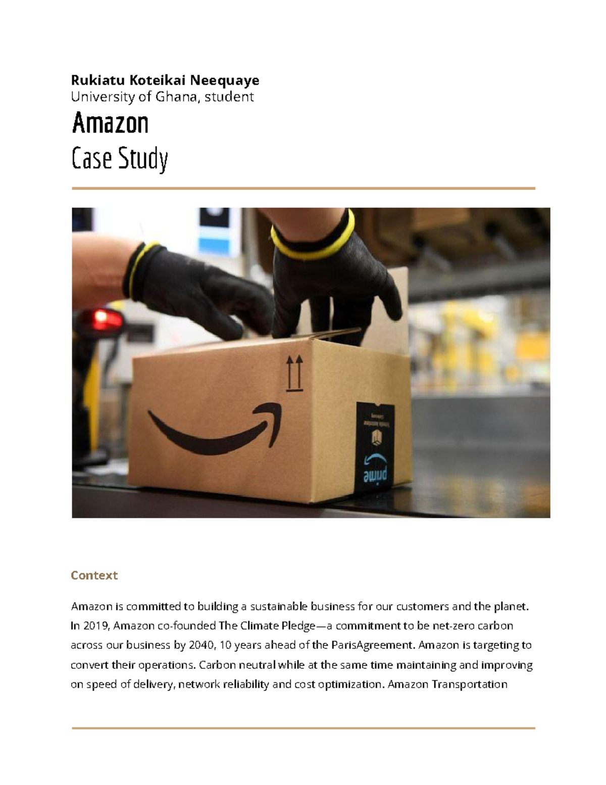 Amazon CASE Study - this - Rukiatu Koteikai Neequaye University of ...