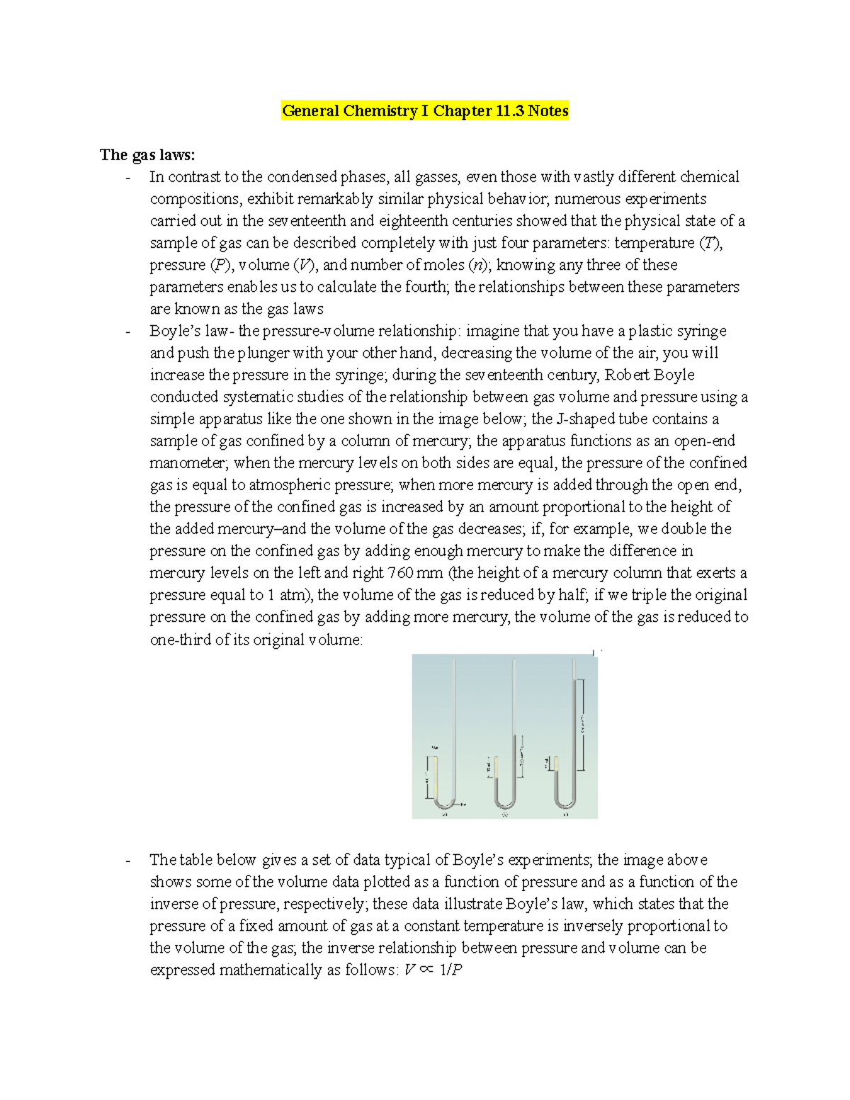 General Chemistry I Chapter 11.3 Notes - General Chemistry I Chapter 11 ...