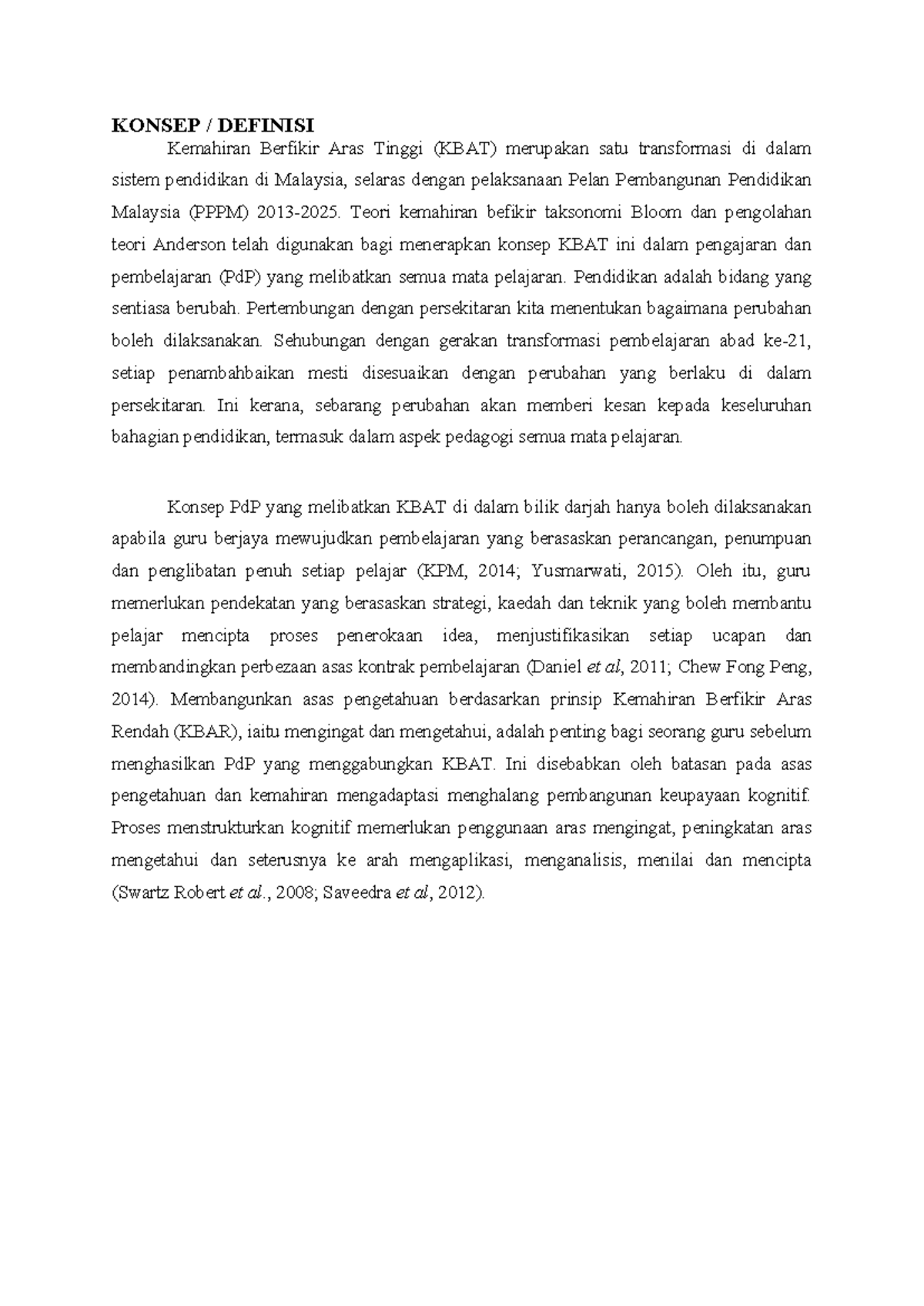 KBAT dalam Sistem Pendidikan Kebangsaan - KONSEP / DEFINISI Kemahiran ...