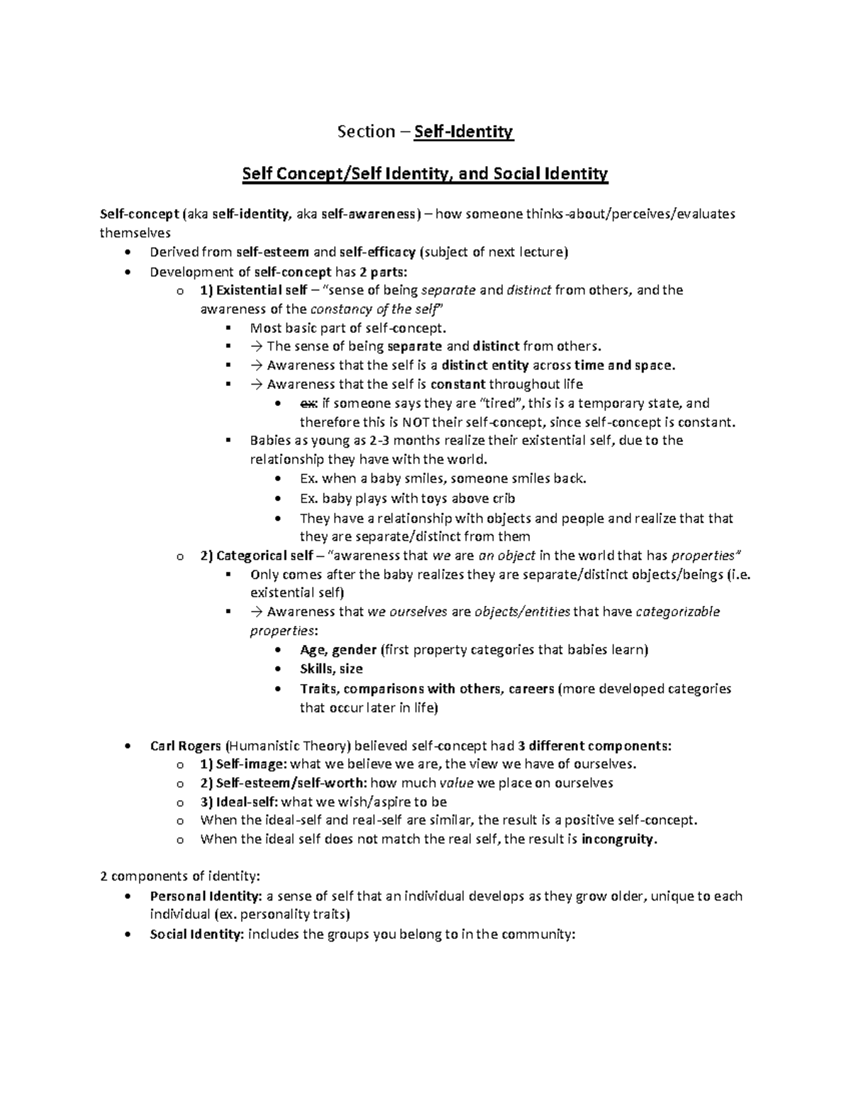 P⁄S (8,9,10 - Sociology) [controlled docx] - Section – Self-Identity ...