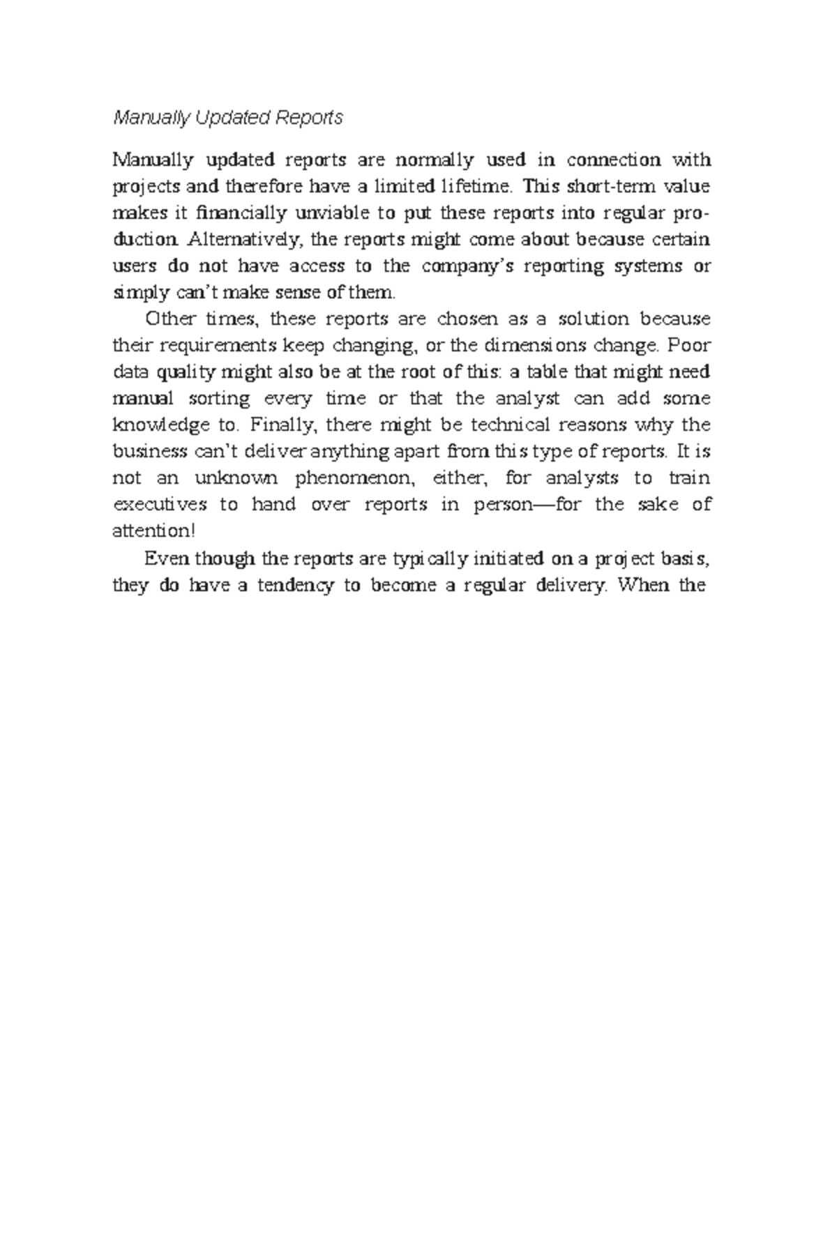 52 Manually Updated Reports - Manually Updated Reports Manually updated ...