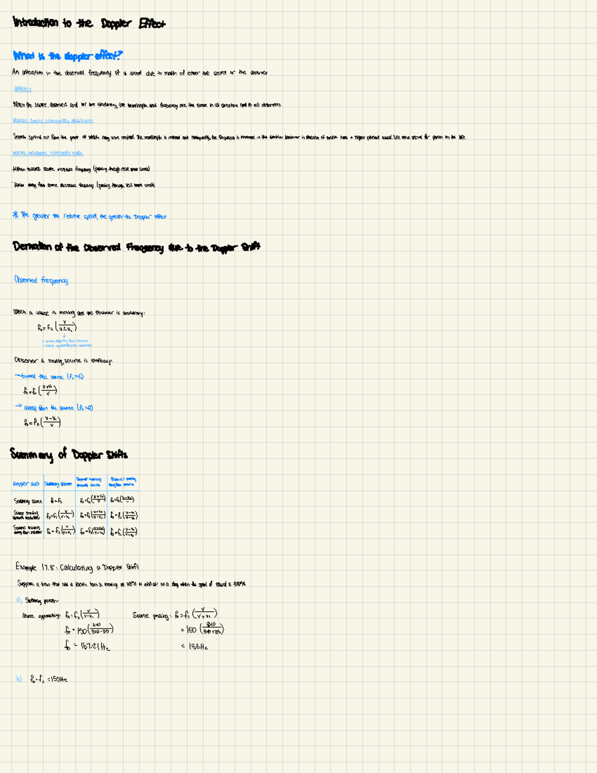 Week 9 - Notes from week 9 readings - Introduction tothe Doppler Effect ...