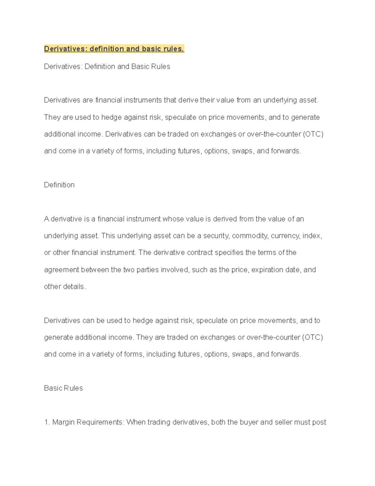 Calculus, Series, and Differential Equations - Derivatives: definition ...