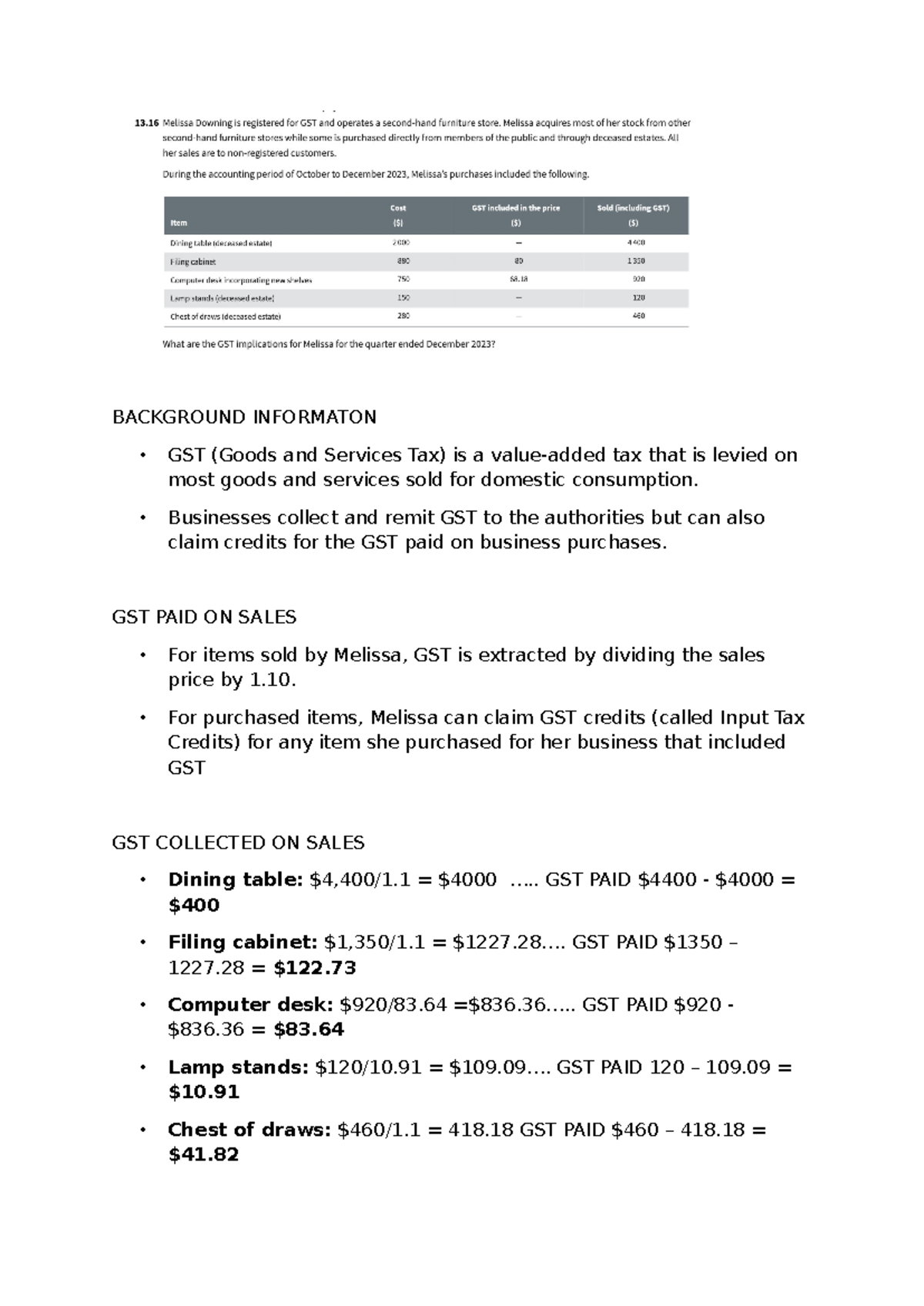 ACCG3020 Week 9 - Week 9 In class participation presentation ...