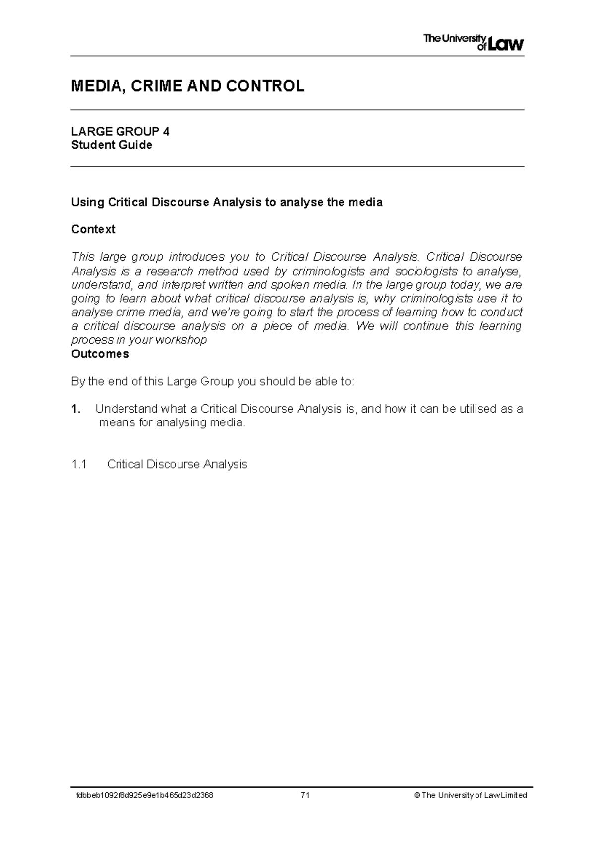 2324 medc lg04 ce01 student guide - MEDIA, CRIME AND CONTROL LARGE ...