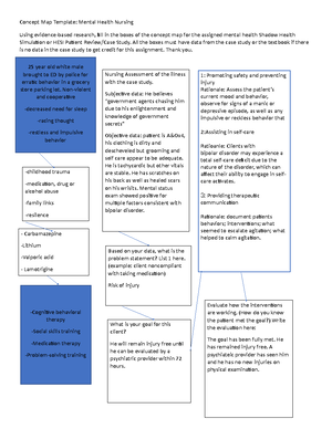 Concept Map OCD SHADOW HEALTH - Concept Map Template: Mental Health ...